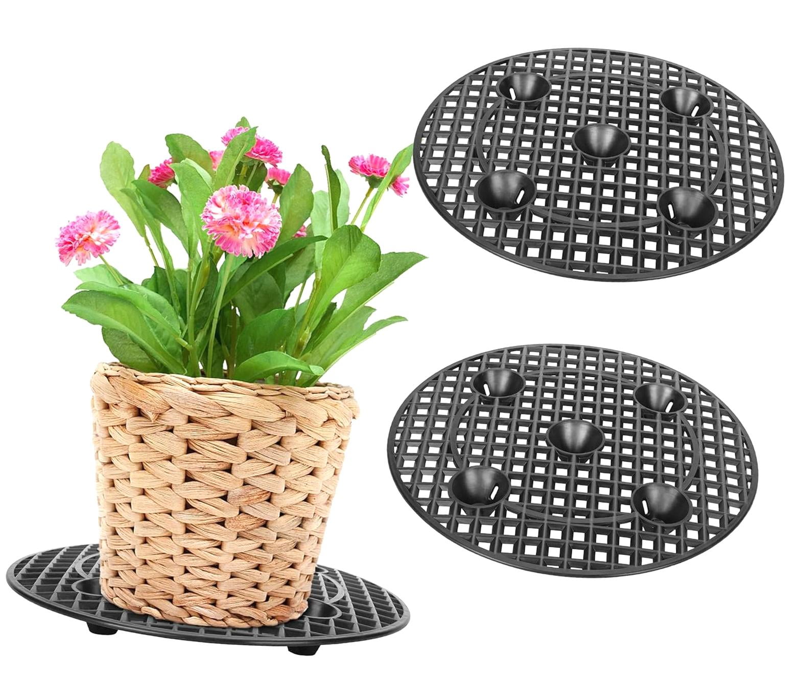 FREEAMG 2 Pieces Plant Pot Elevator-12 Inch Diameter Big Plant Stands ...