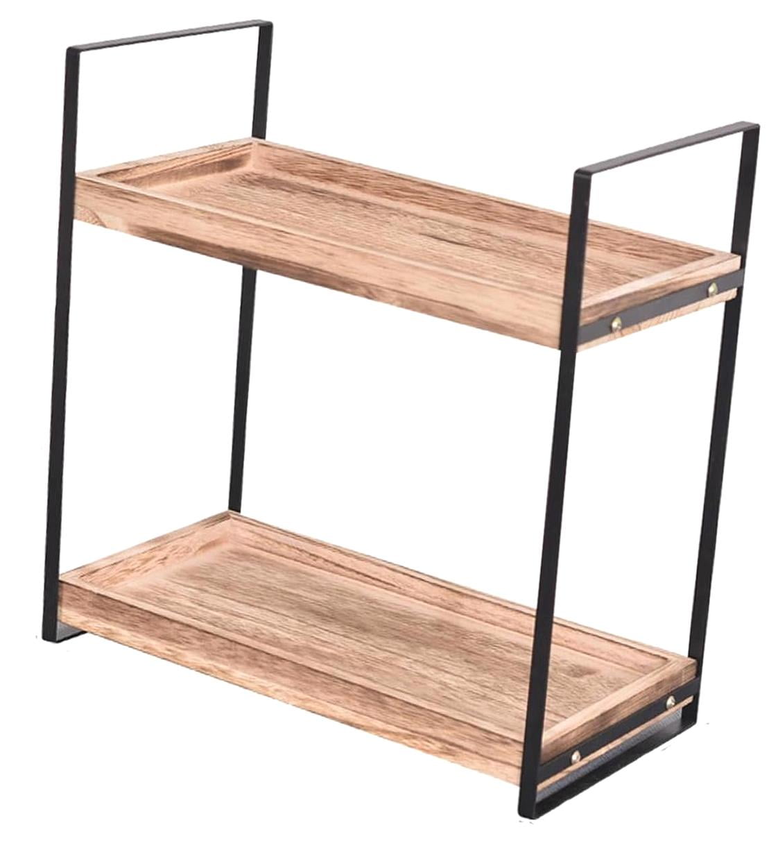 FREEAMG 2-Tier Coffee Bar and Organizer Shelf, Kitchen Countertop Spice ...