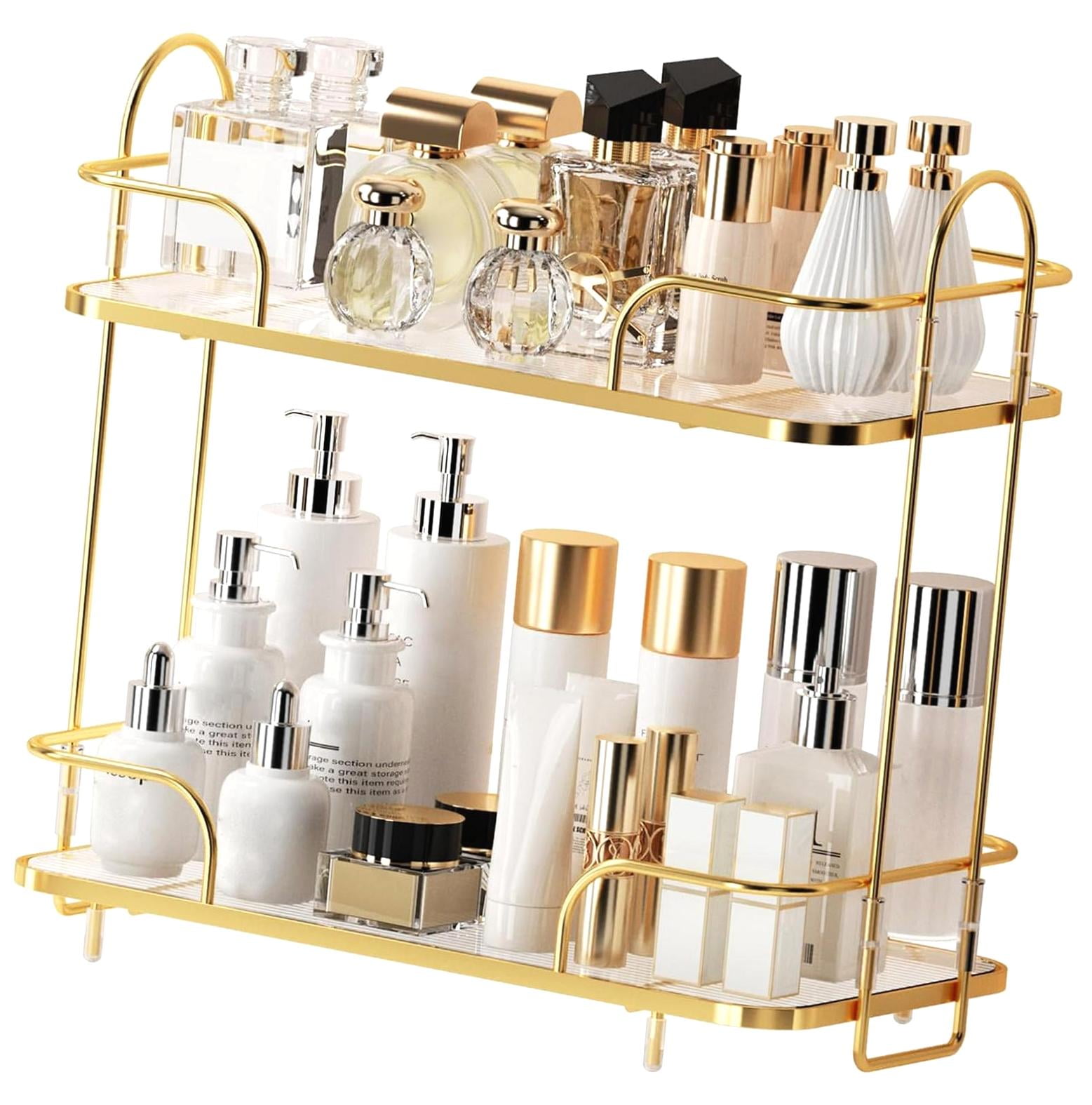 FREEAMG 2-Tier Corner Organizer for Bathroom, Skincare Display ...