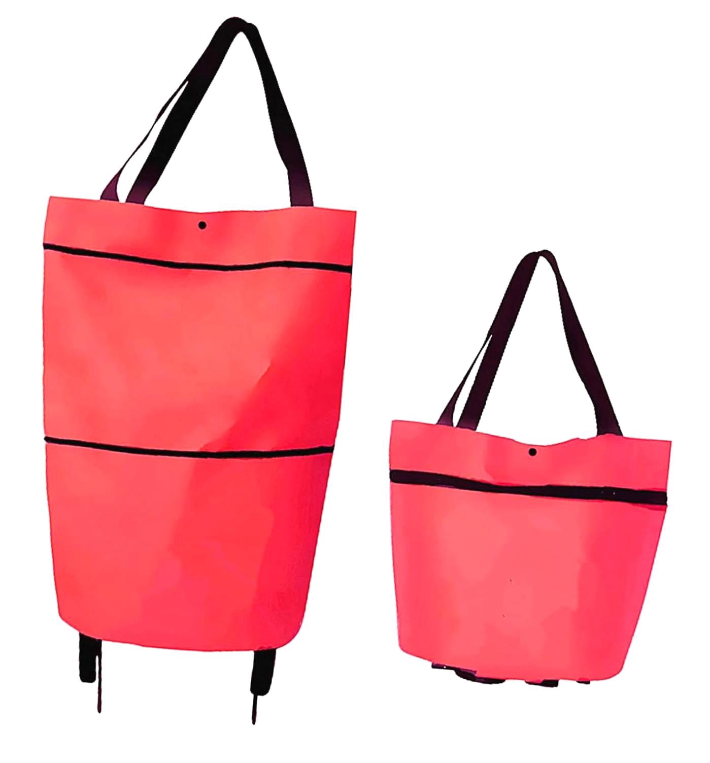 FREEAMG 2-in-1 Foldable Shopping Cart with Wheels, Collapsible Two ...