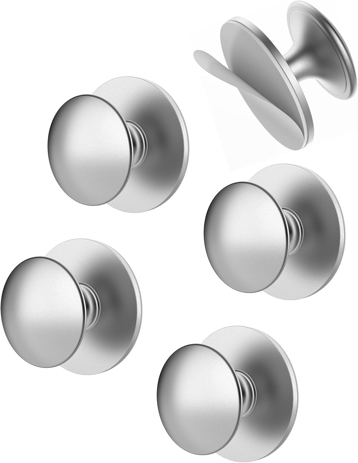 FREEAMG 20 Pack Silver Self-Adhesive Cabinet Knobs, Self-Stick Hardware ...