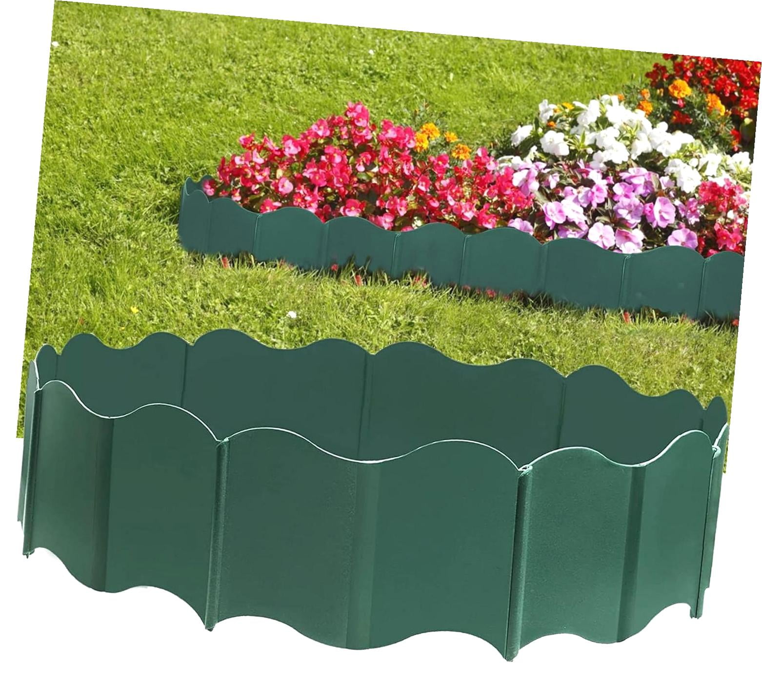 FREEAMG 20 Pcs Garden Edging Border, 10.5ft Plastic No Dig Landscape ...