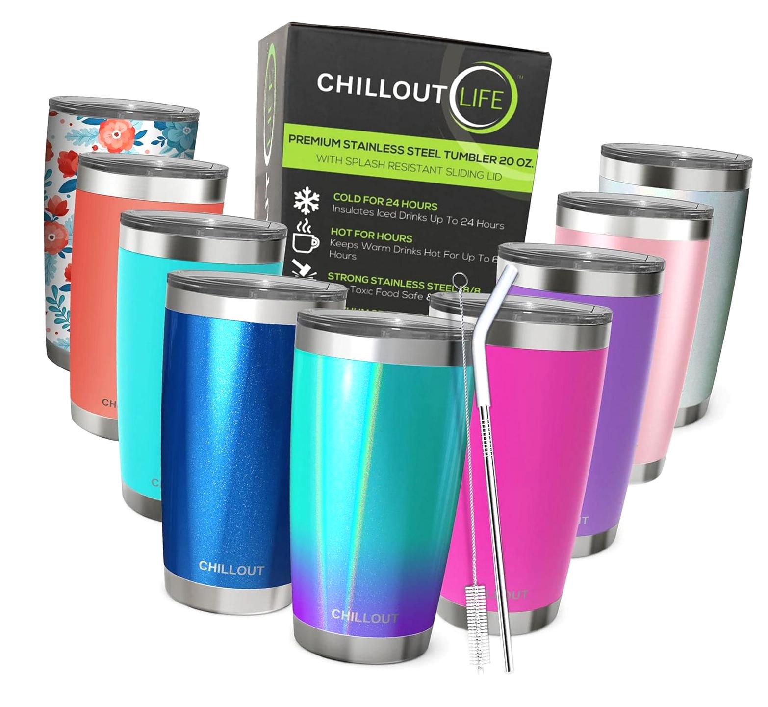 FREEAMG 20 oz Steel Tumbler with Lid & Box - A stylish, double wall ...
