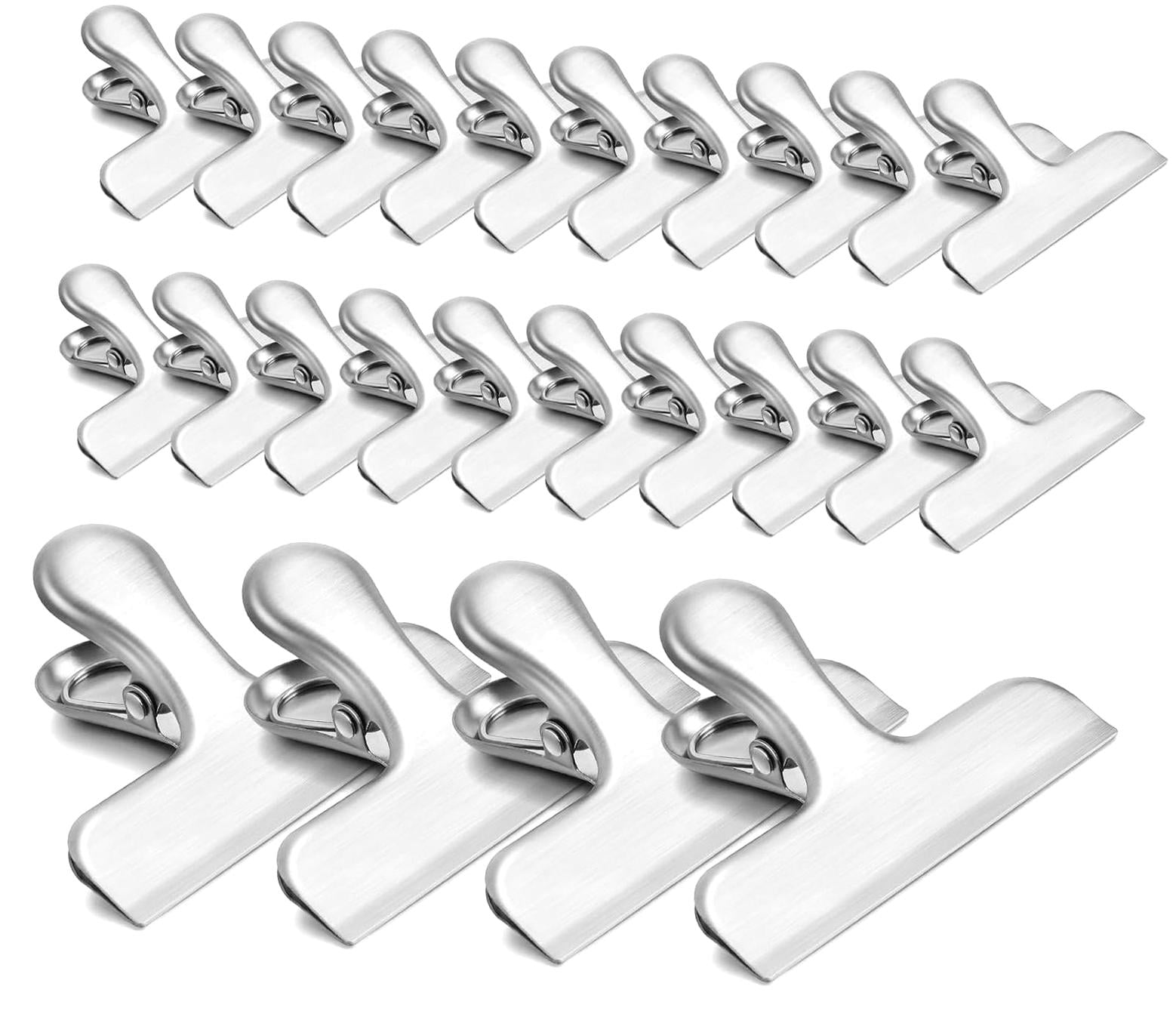 FREEAMG 24 Pack Stainless Steel Food Sealing Clips, 3 Inches, Colorful ...