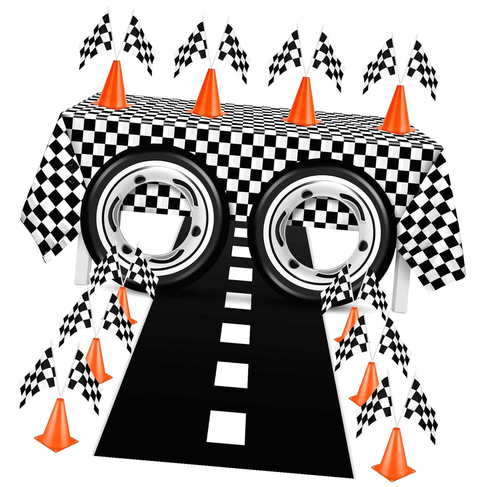 FREEAMG 24 Pieces Car Themed Birthday Party Decorations, Including 8 ...