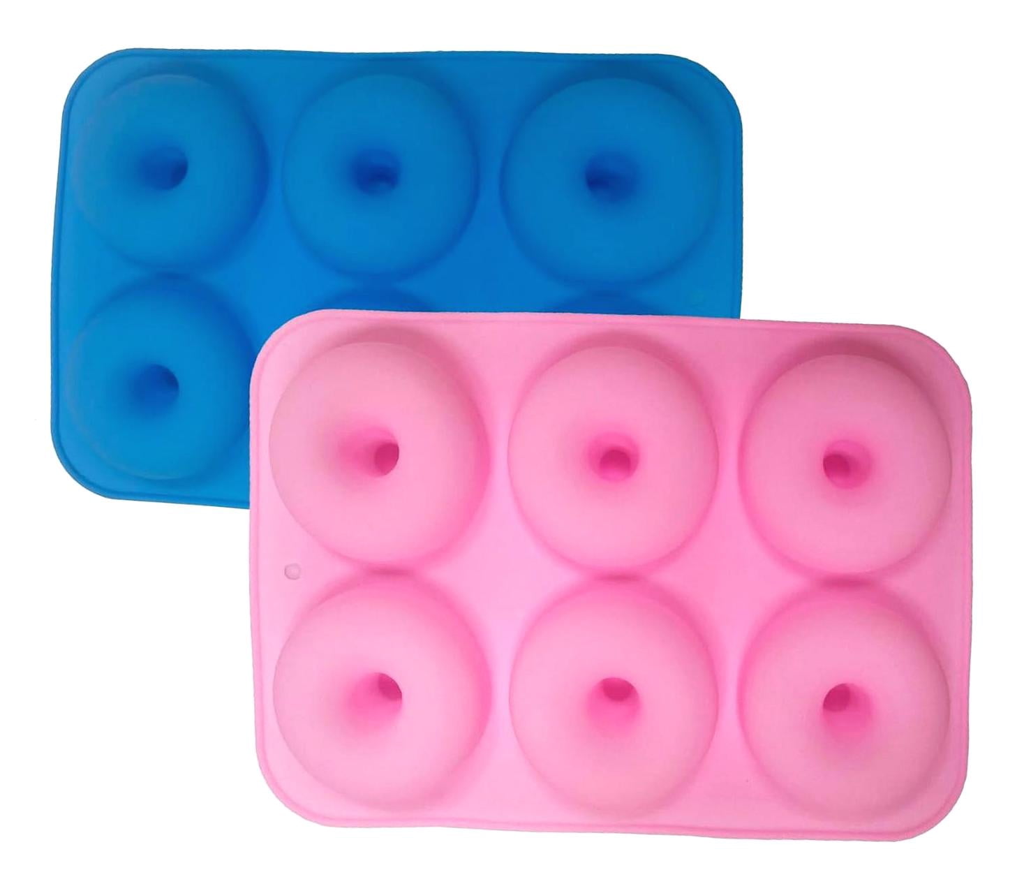 FREEAMG 2PCS Donut Molds Pan, Silicone Non-Stick Donut Maker for ...