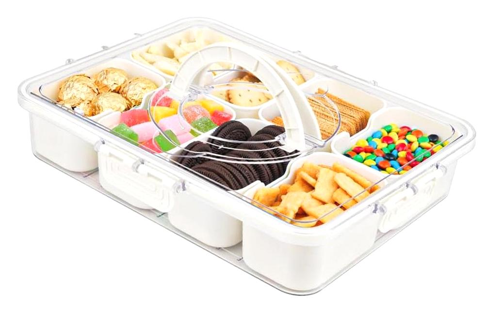 FREEAMG 2PCS Snackle Box Container, 3rd Generation Vegetable Tray with ...