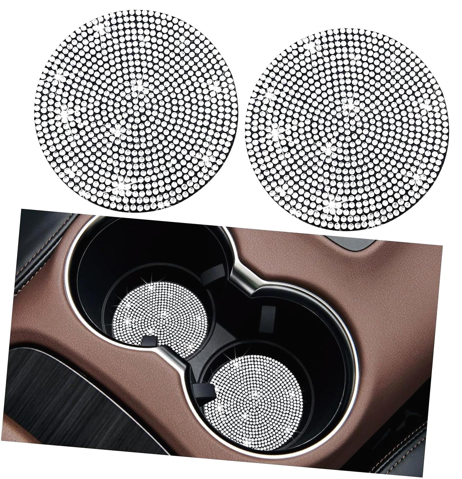 FREEAMG 2PCS Sparkling Car Cup Holder Coaster, 2.73 Inch Anti- Cup ...
