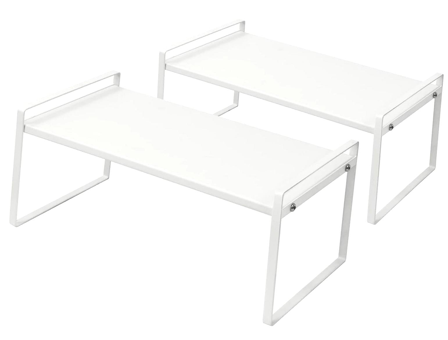 FREEAMG 2Pack Cabinet Shelves Stackable Shelf Organizer Rack Riser for ...