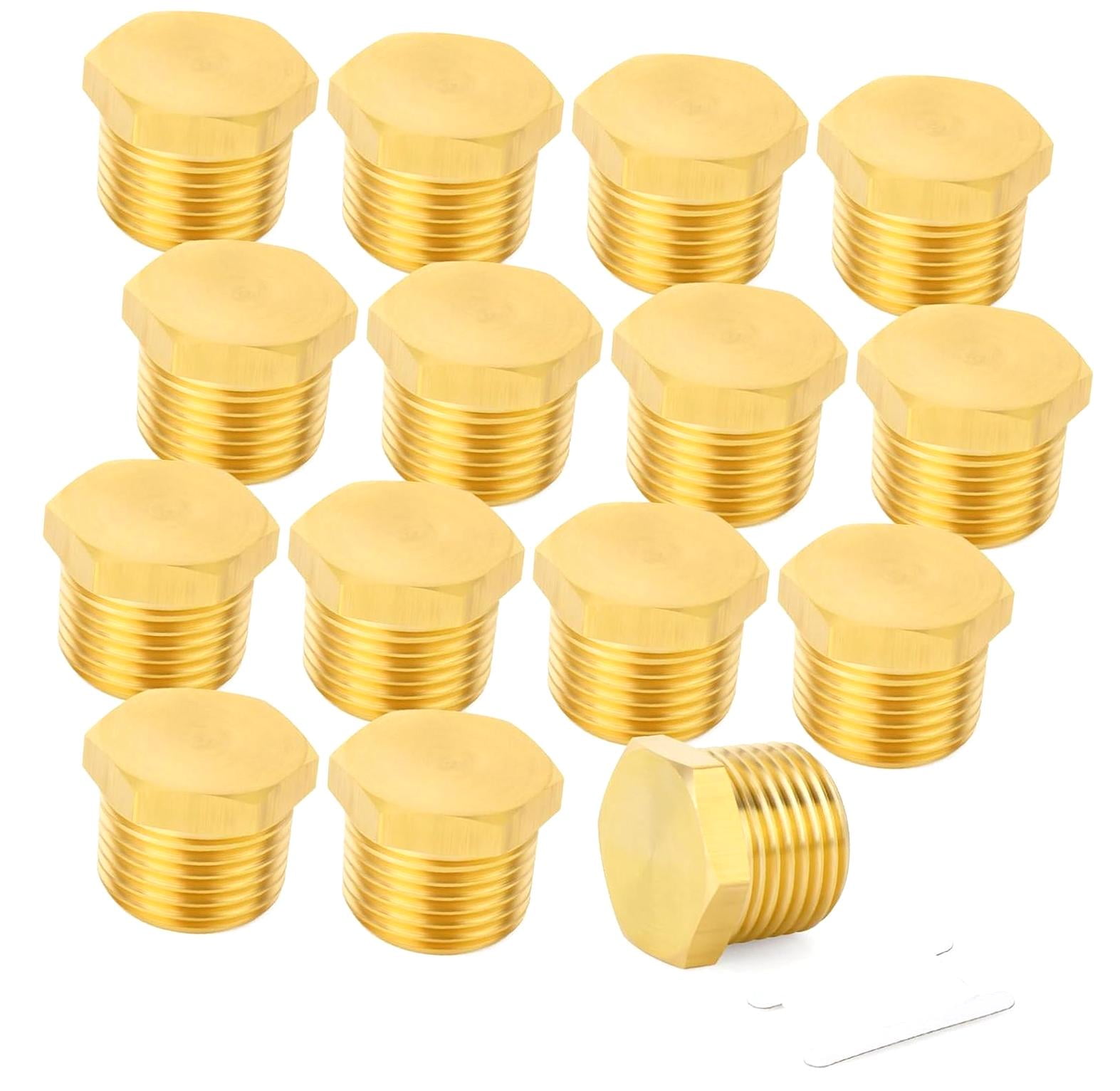 FREEAMG 2Pcs Outer Hex Thread Socket Pipe Plug Fitting 3/8" NPT Male - Walmart.com