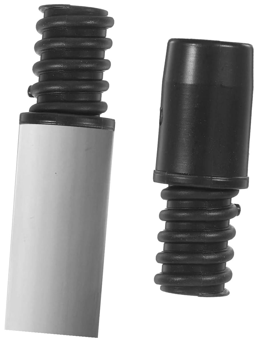 FREEAMG 2pcs Black Plastic Broom Handle Adapter Extension Pole Threaded ...