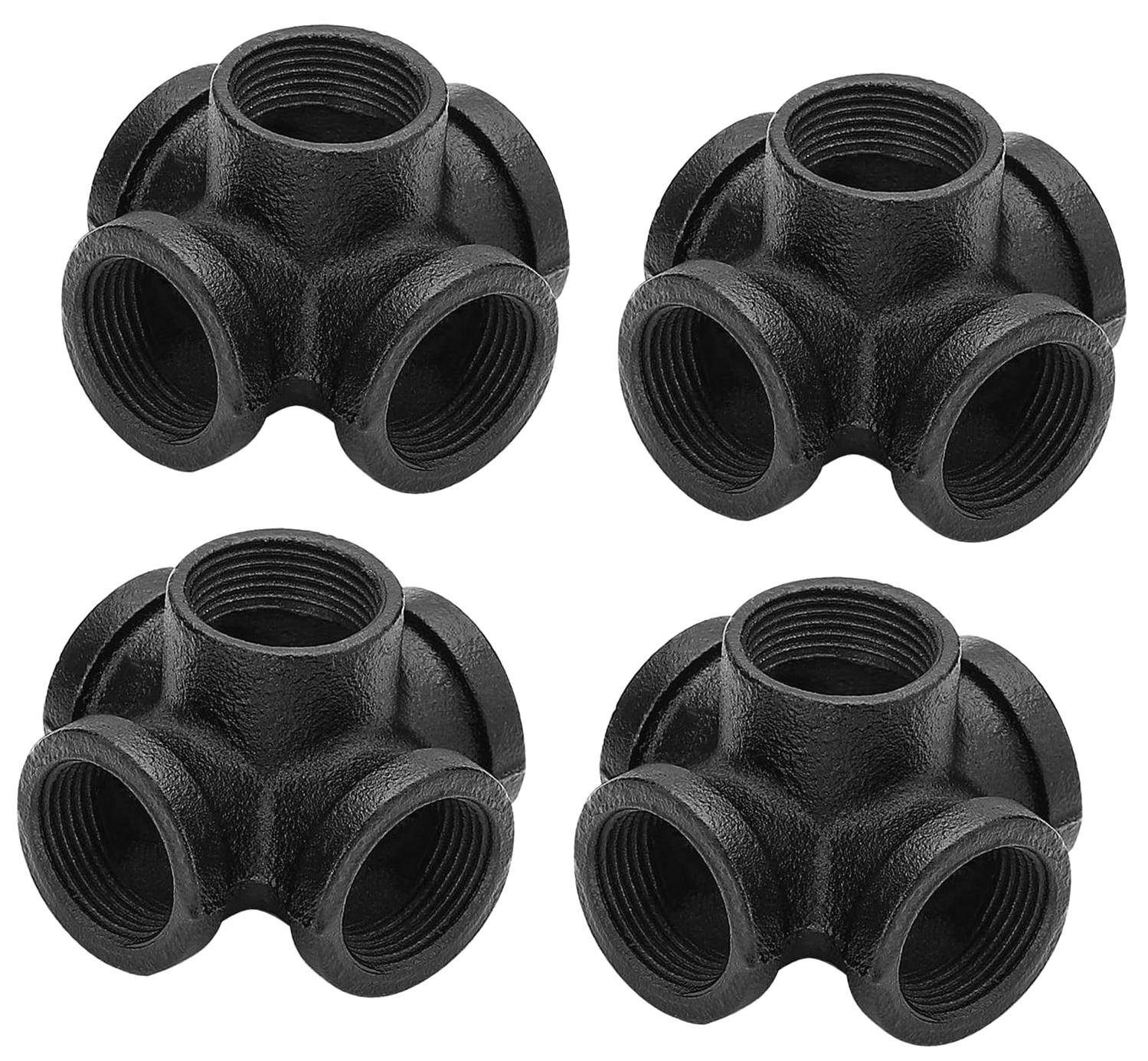 FREEAMG 3/4" Pipe Fittings 5-Way Side Outlet Tee - Expert 4 Pack ...