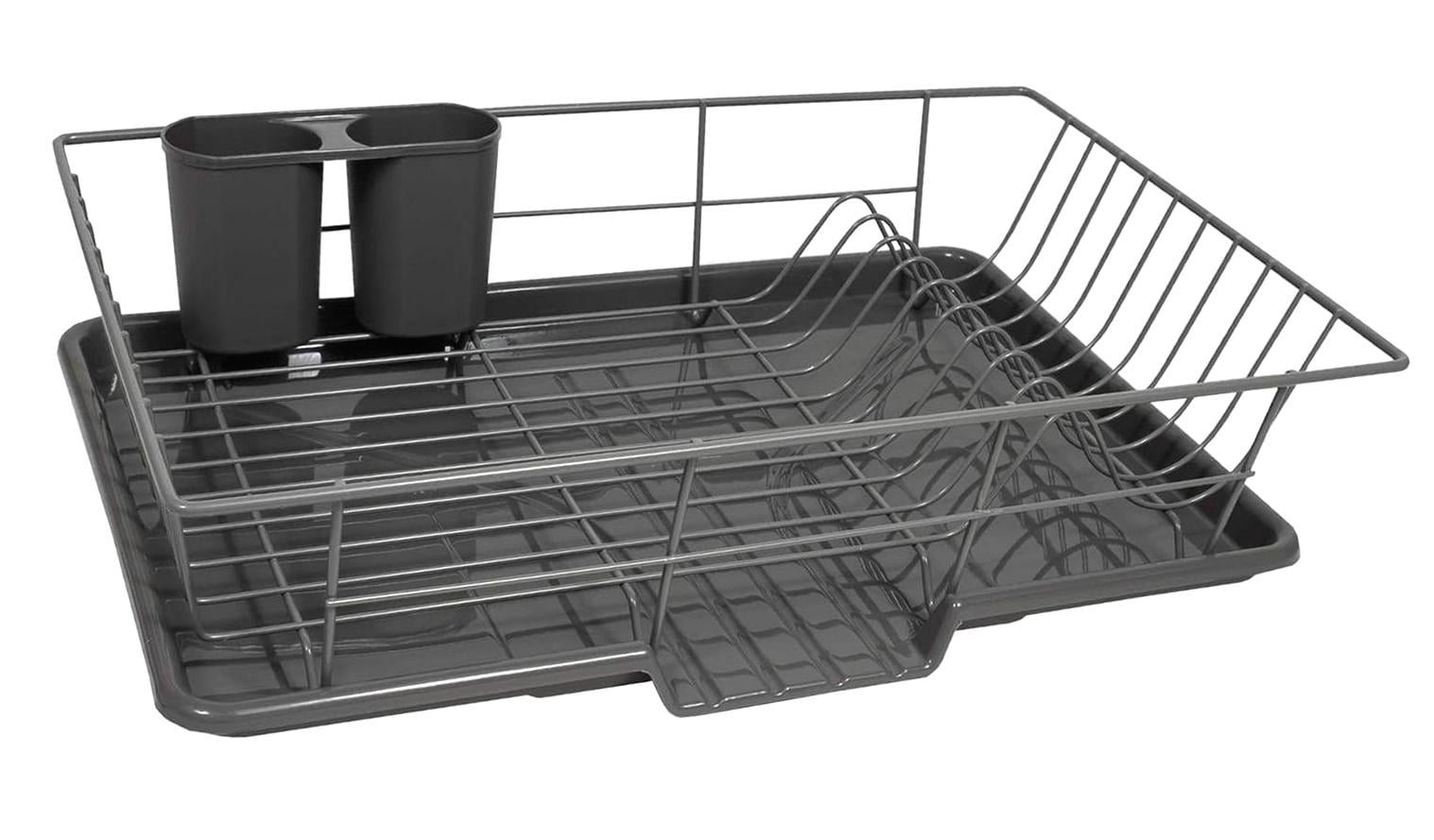 FREEAMG 3-Piece Dish Rack Set with Drying Board and Utensil Holder ...