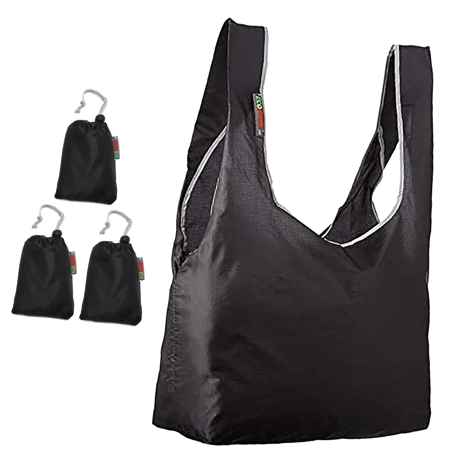 FREEAMG 3 Set Sturdy Ripstop Nylon Foldable Market Shopping Tote with ...