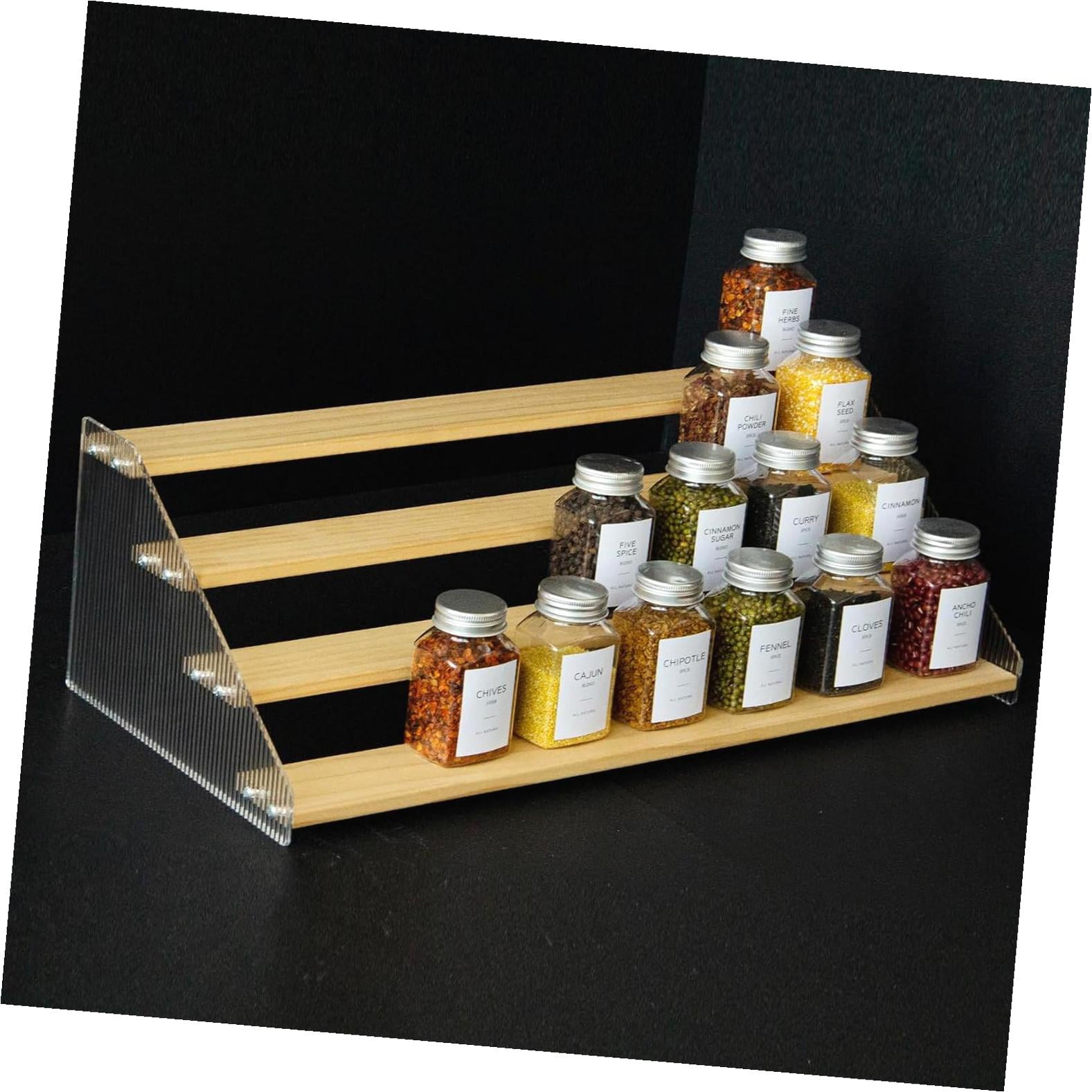 FREEAMG 3-Tier Spice Organizer, 12-Inch Pantry and Kitchen Cabinet ...