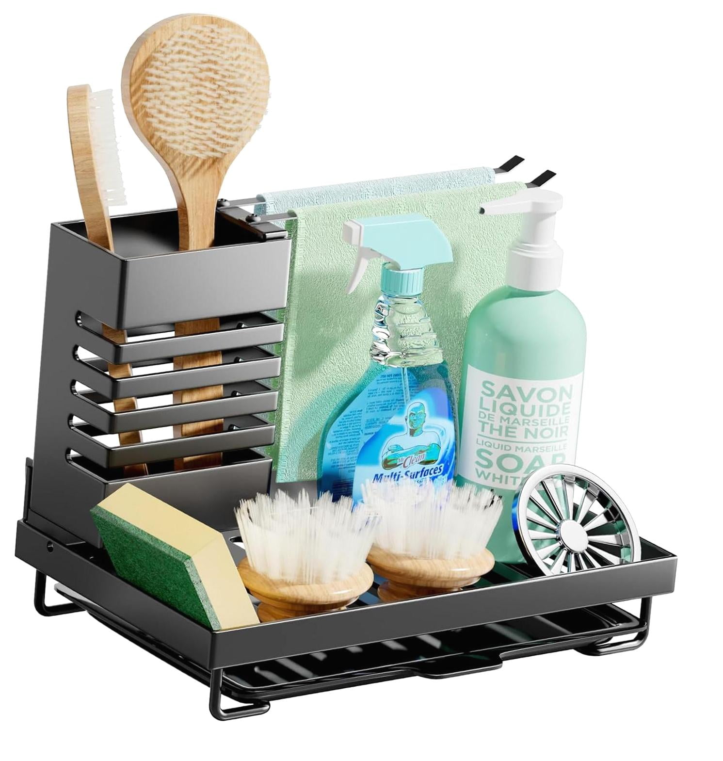 FREEAMG 3-in-1 Kitchen Sink Organizer - Sponge Holder Featuring Drain ...