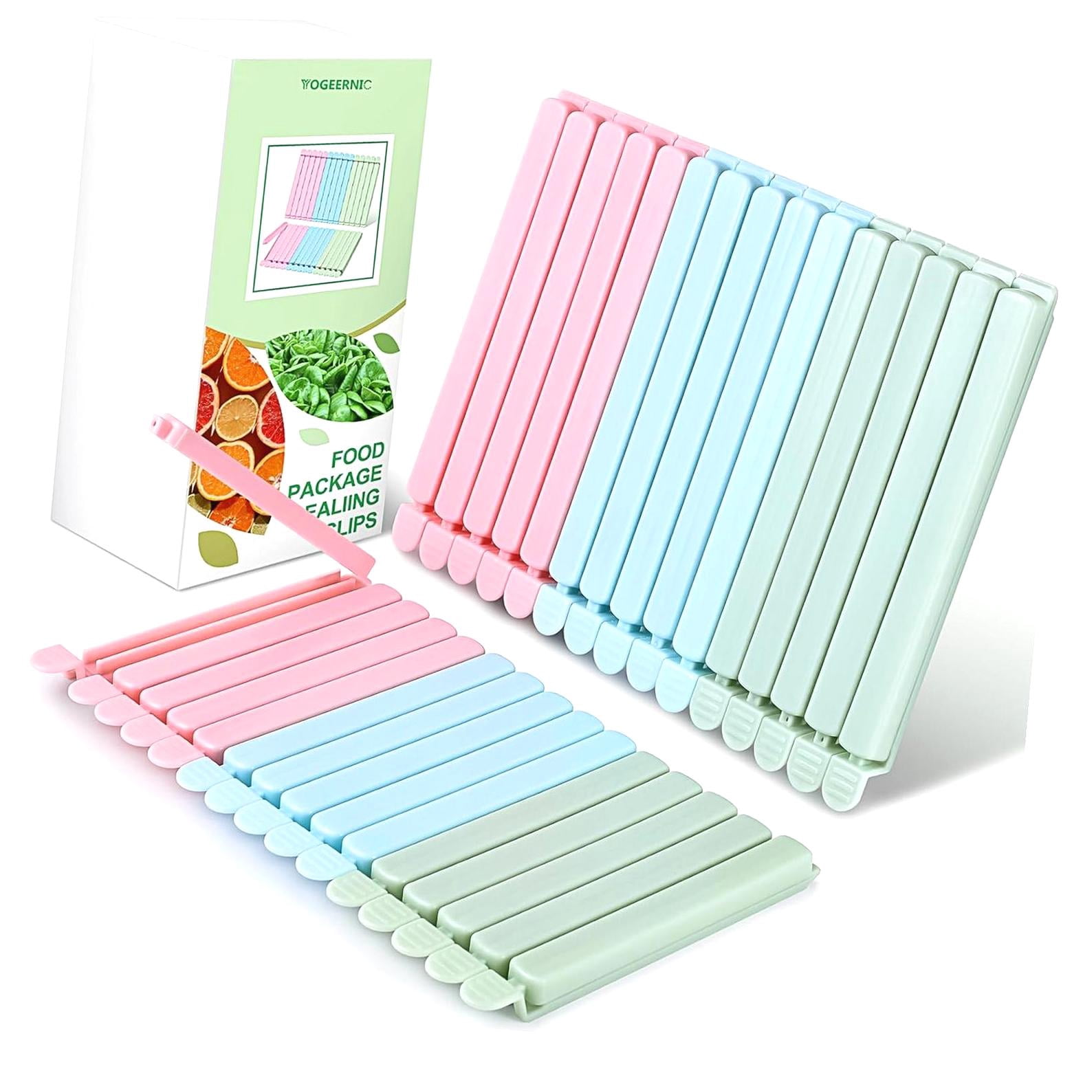 FREEAMG 30-Piece Heavy-Duty Food Storage Bag Clips, Resealable Sealing ...