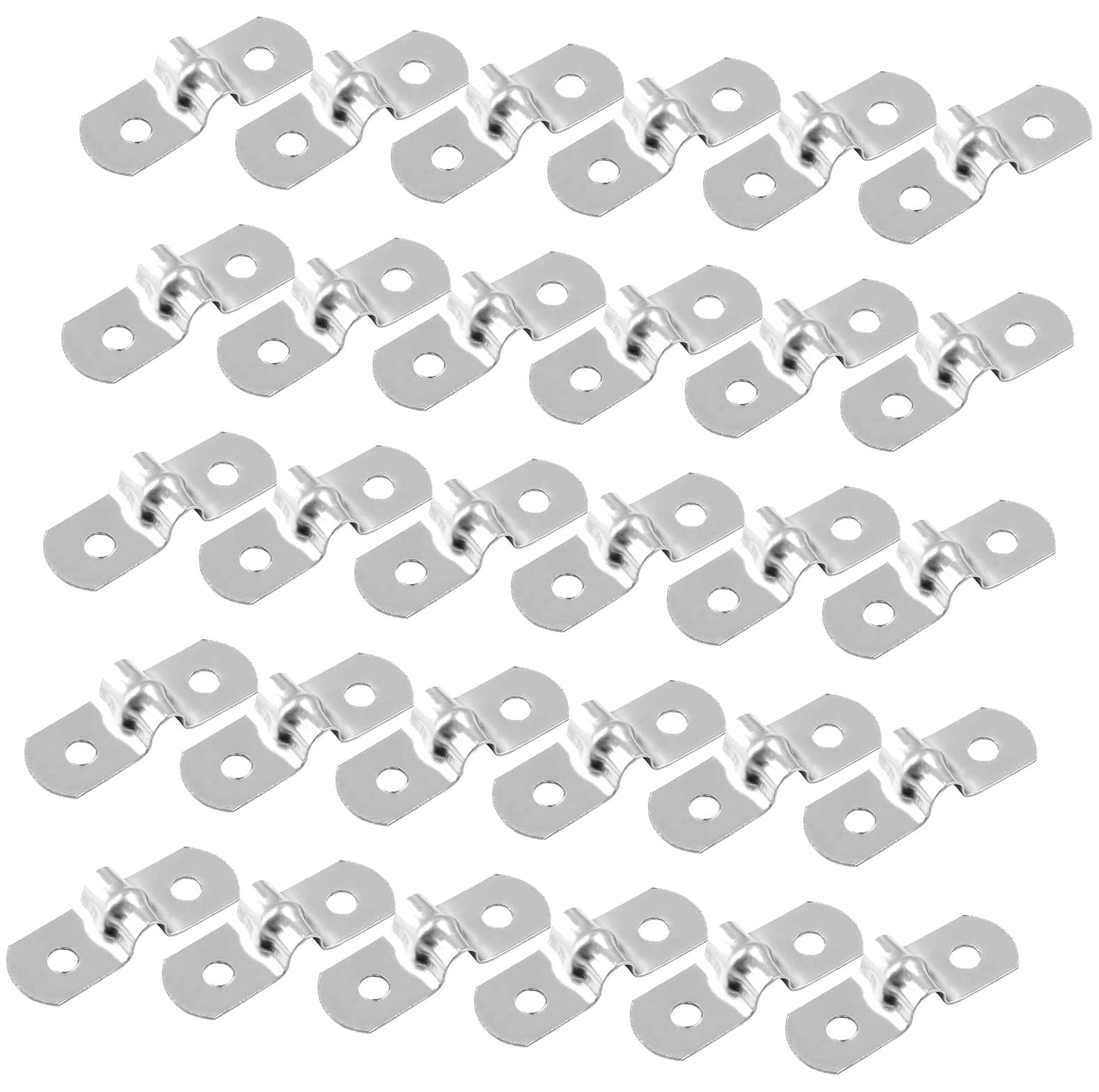 FREEAMG 30 Pieces M5 Rigid Pipe Strap, 1/5" Steel 2-Hole Cable U ...