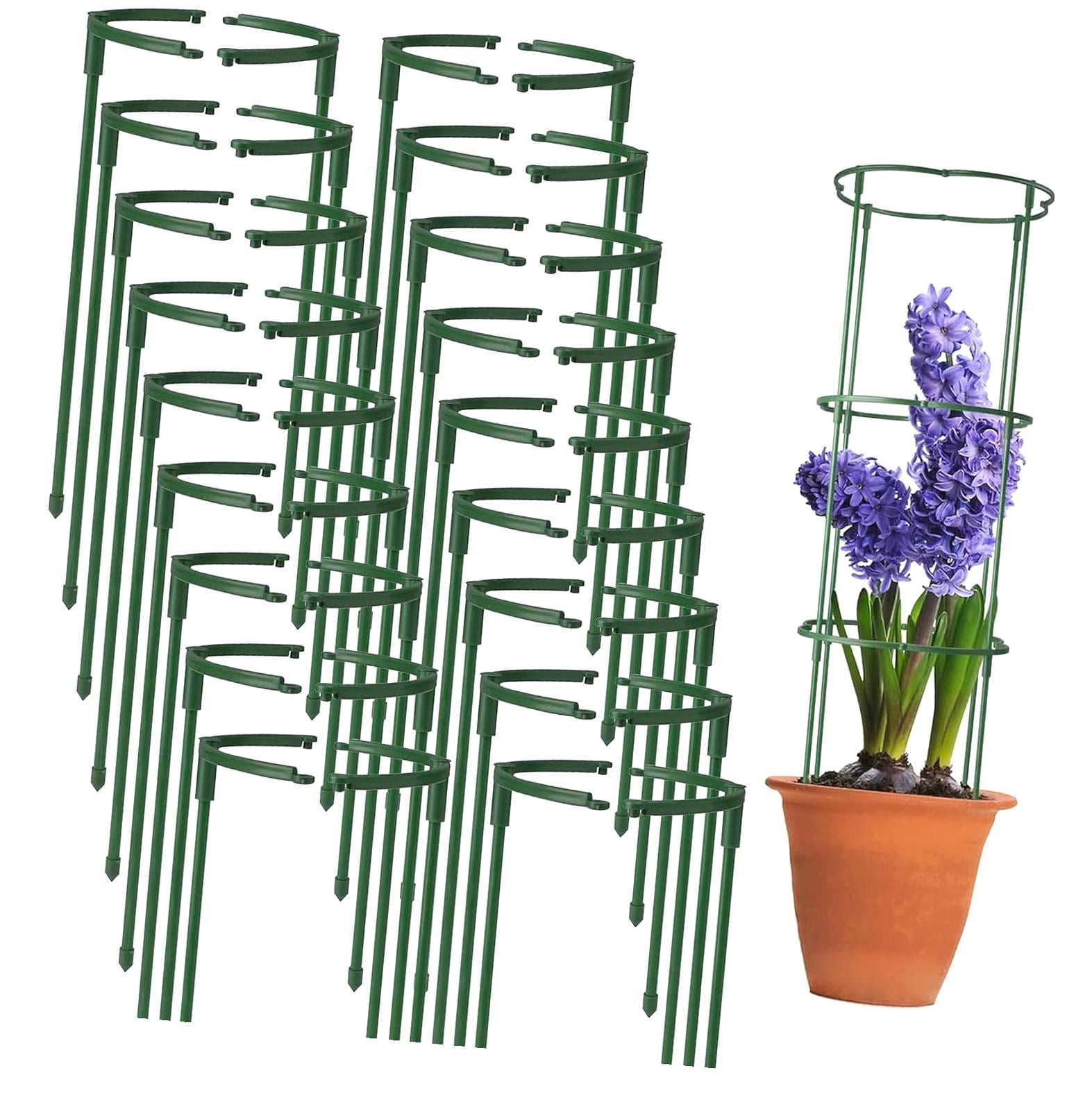 FREEAMG 36 Half Round Stackable Plant Support Stakes, 3-Tier Garden ...