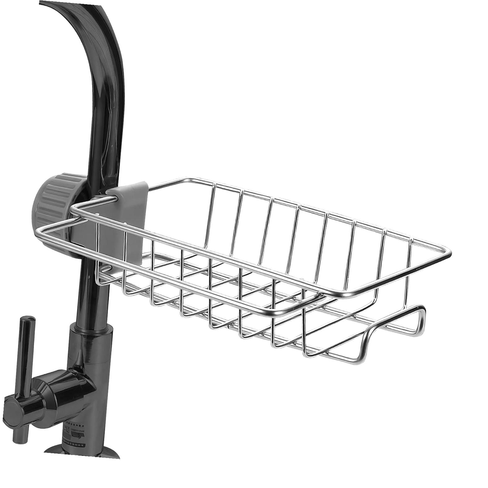 FREEAMG 360° Rotating Stainless Steel Sponge Holder for Kitchen Sink ...