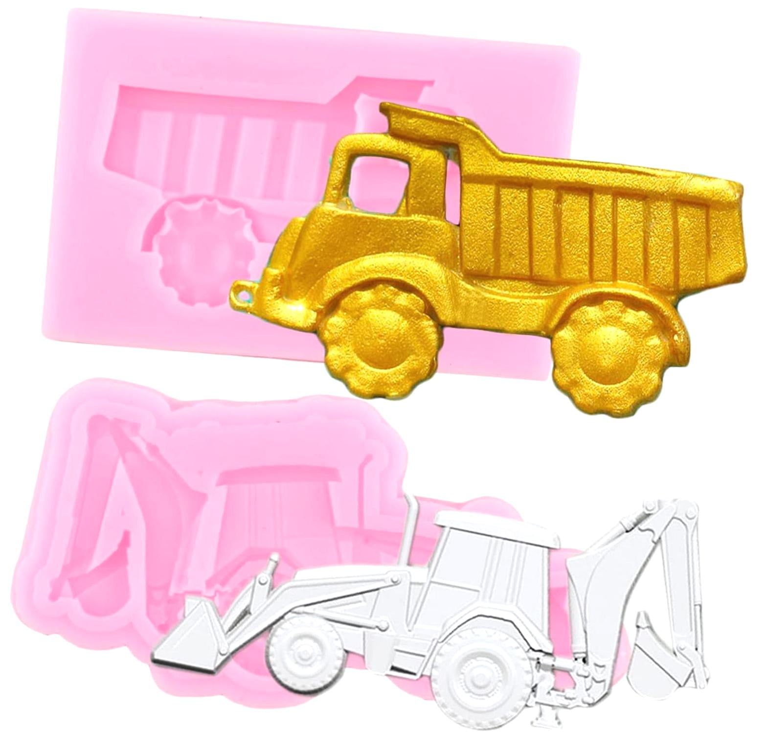 FREEAMG 3D Round Tire Fondant Truck Wheel Shape Silicone Molds for ...