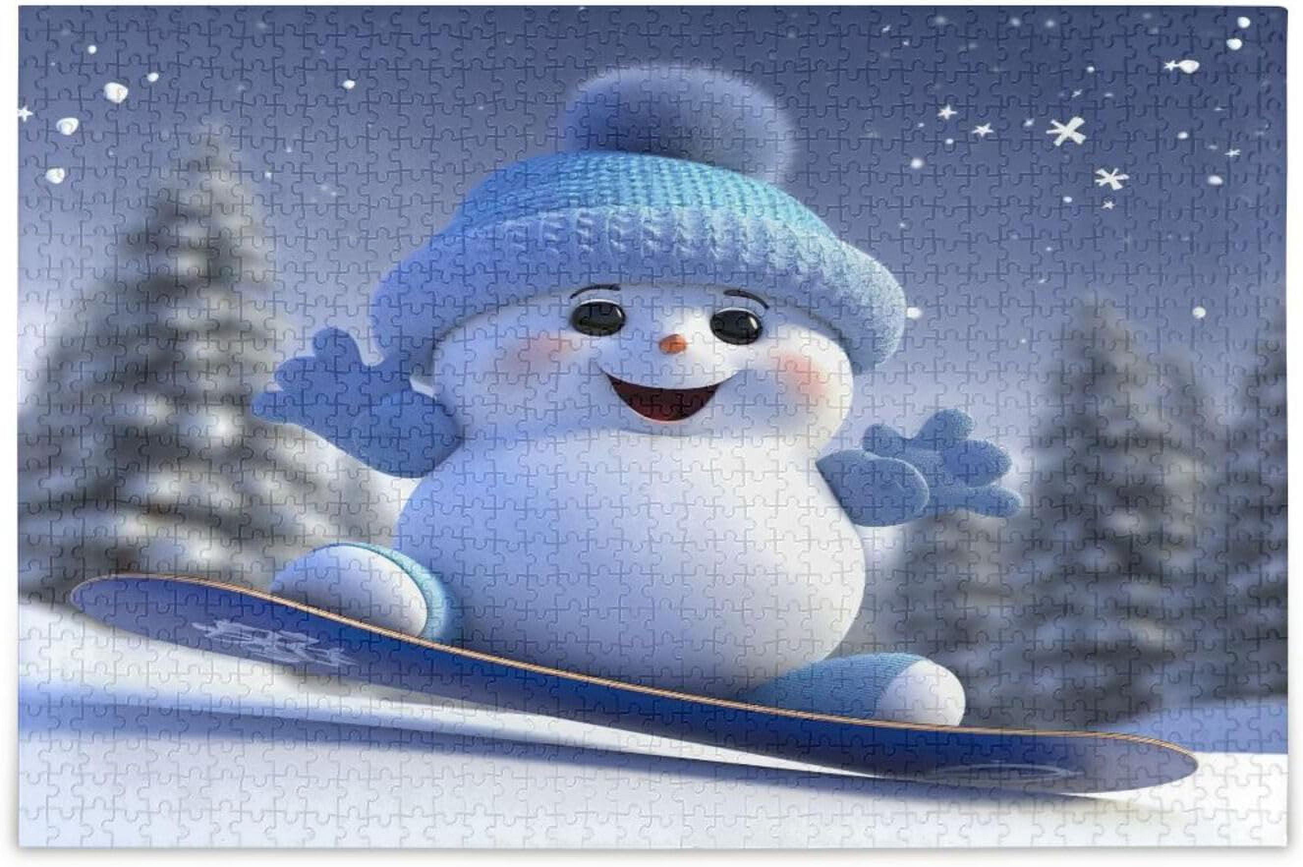 FREEAMG 3D Snowman Jigsaw Puzzles for Adults or Kids 1000 Piece ...