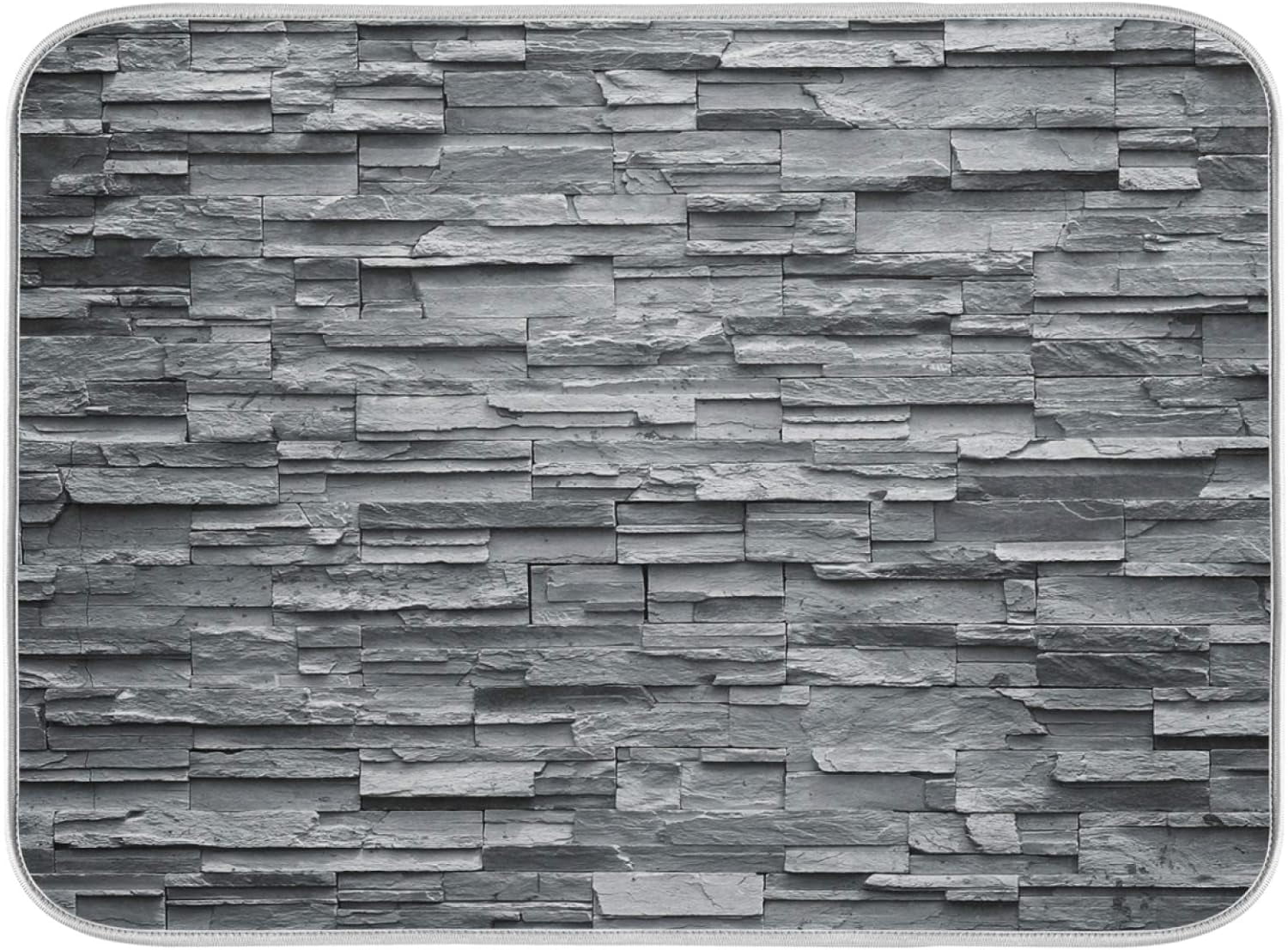 FREEAMG 3d Decorative Black Slate Stone Wall Print Absorbent Dish ...