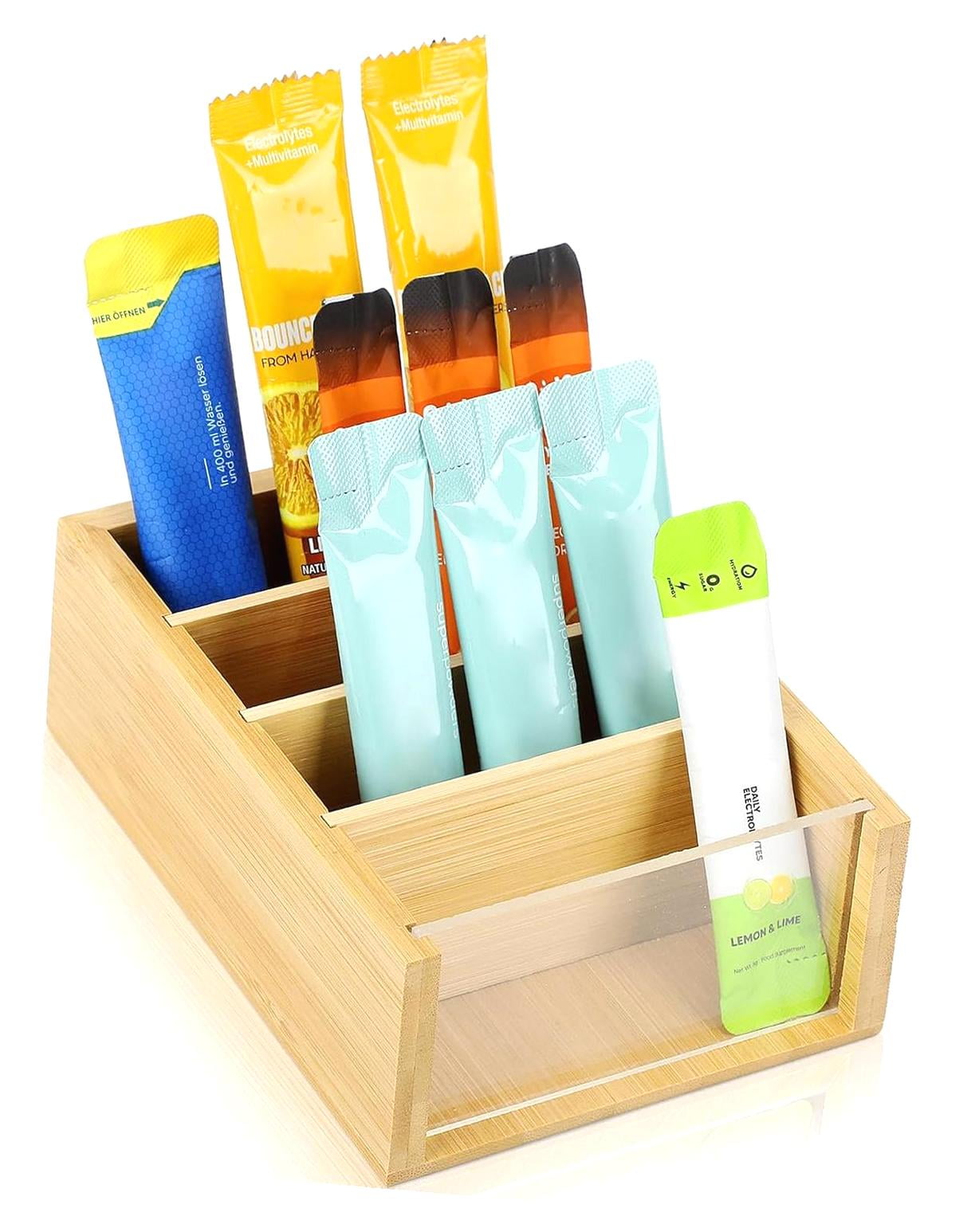 FREEAMG 4.52"×6.3"×2.16" Water Drink Packet Holder acrylic and food ...