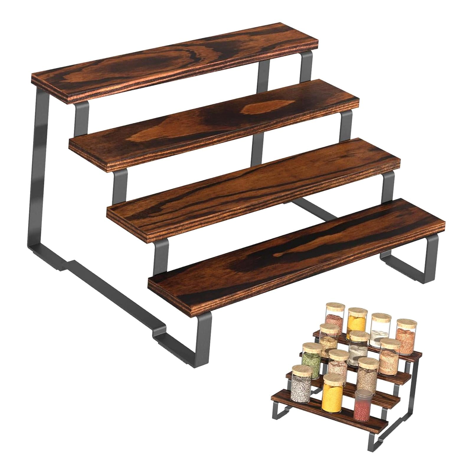 FREEAMG 4- Adjustable Spice Rack Organizer (13.8” to 26”) Stand ...