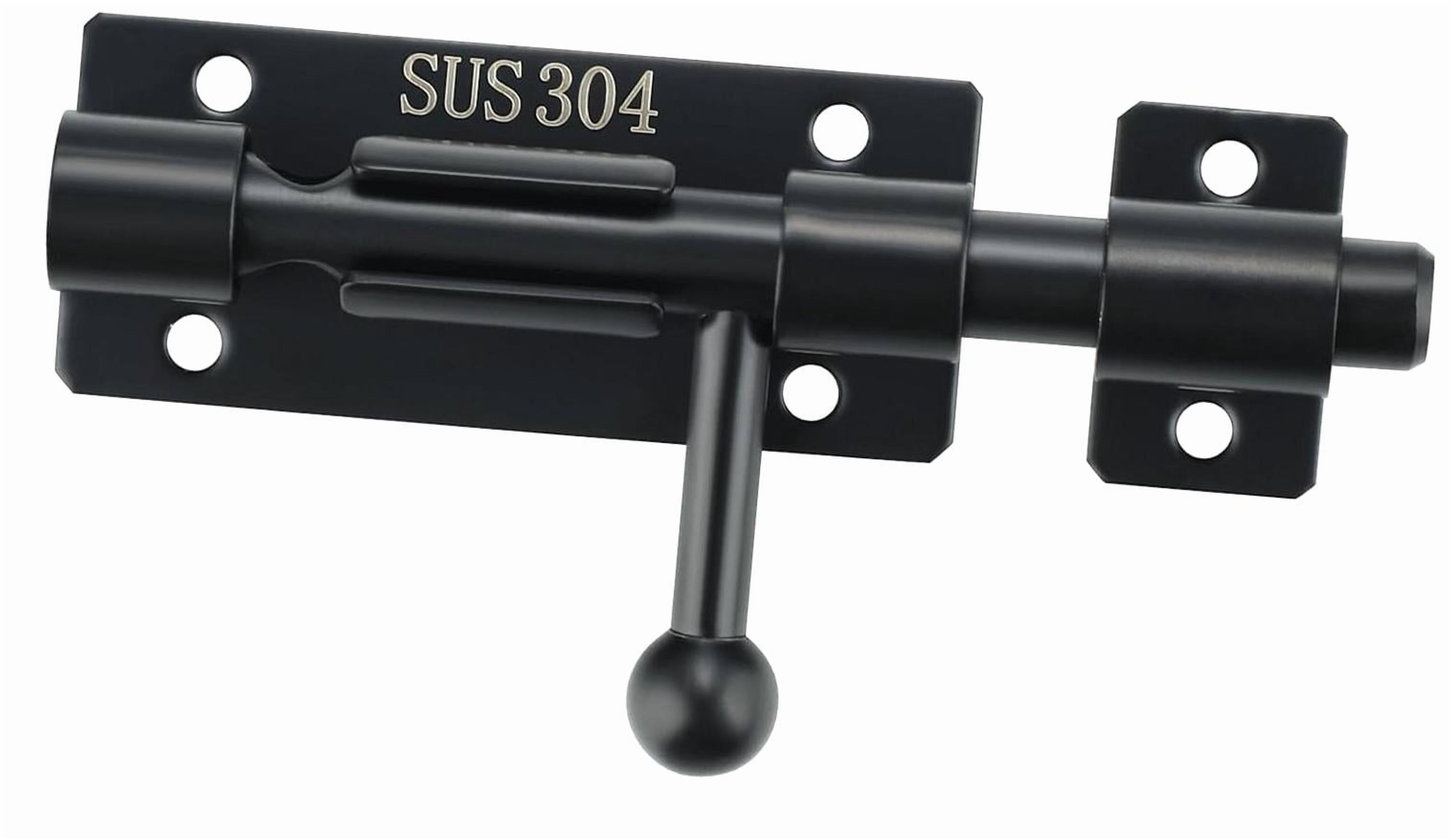 FREEAMG 4 Inch SUS304 Steel Gate, Sliding Bolt, Reinforced Door Lock ...