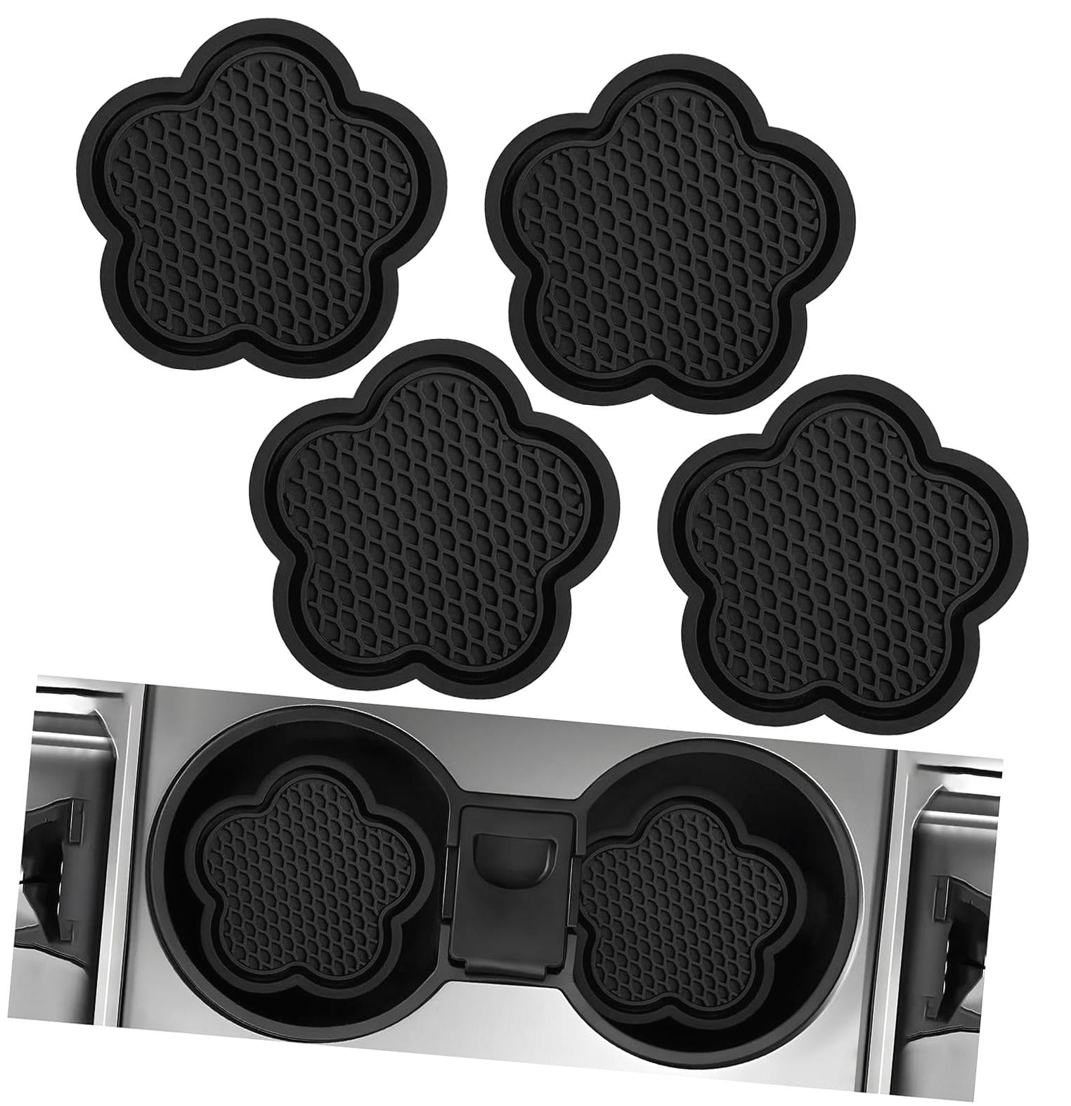 FREEAMG 4 PCS Car Cup Coasters, Adorable Shaped Car Cup Holder Mat, PVC ...
