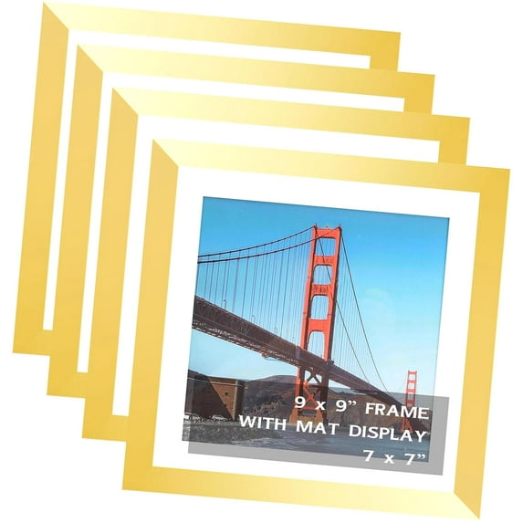 FREEAMG 4 Pack 9x9 Inch Picture for Wall or Tabletop, Display 7x7 Inch ...
