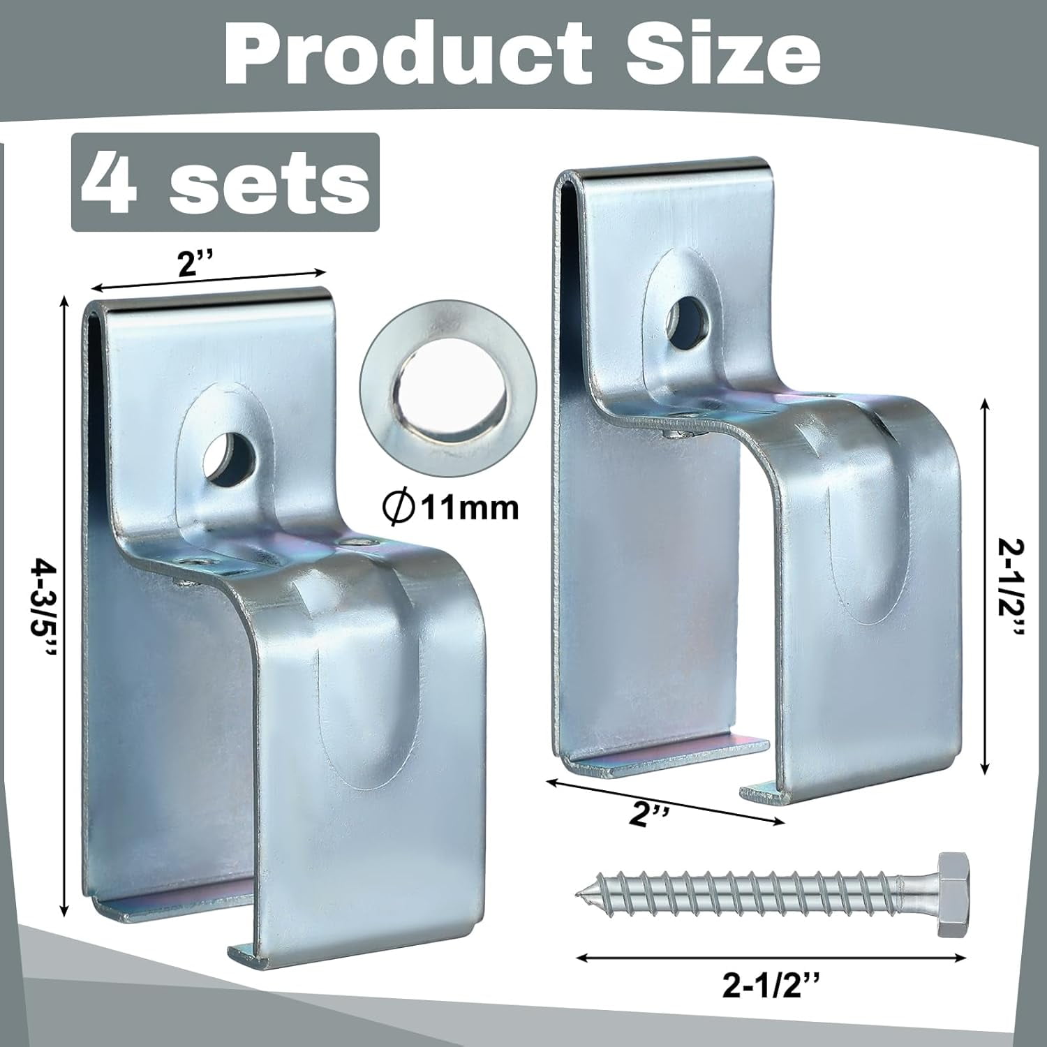 FREEAMG 4 Sets Barn Door Mounting Bracket with Screws External Box ...