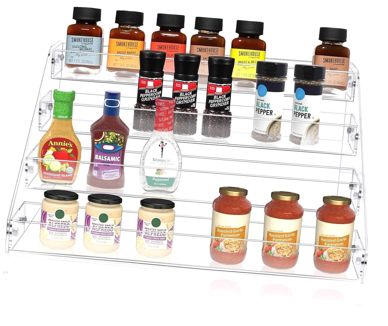 FREEAMG 4- Spice Rack Organizer, Seasoning Shelf, Transparent Acrylic ...