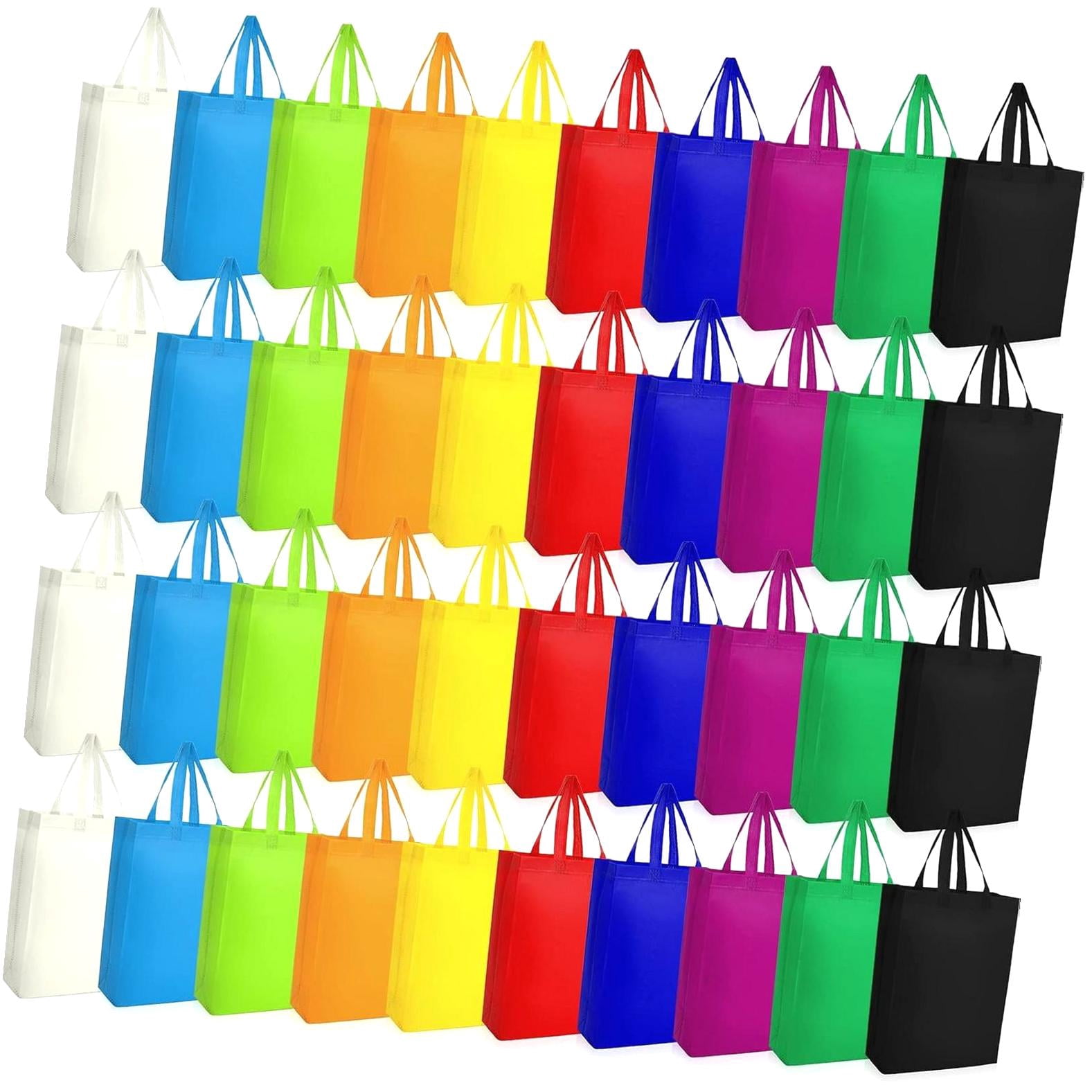 FREEAMG 40 Pack Shopping Bags Bulk 14 x 10 x 4 Inch Shopping Bags for ...