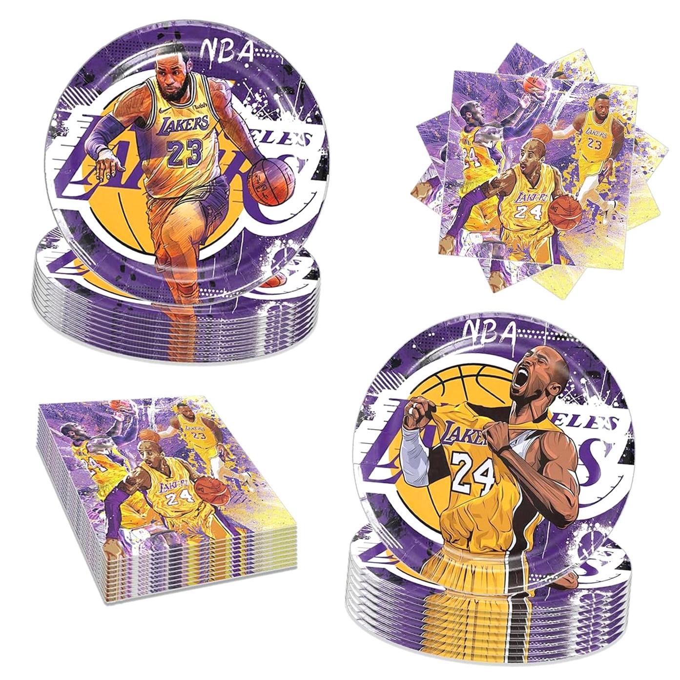 FREEAMG 40-Piece Los Angeles Party Set featuring 20 plates and 20 ...