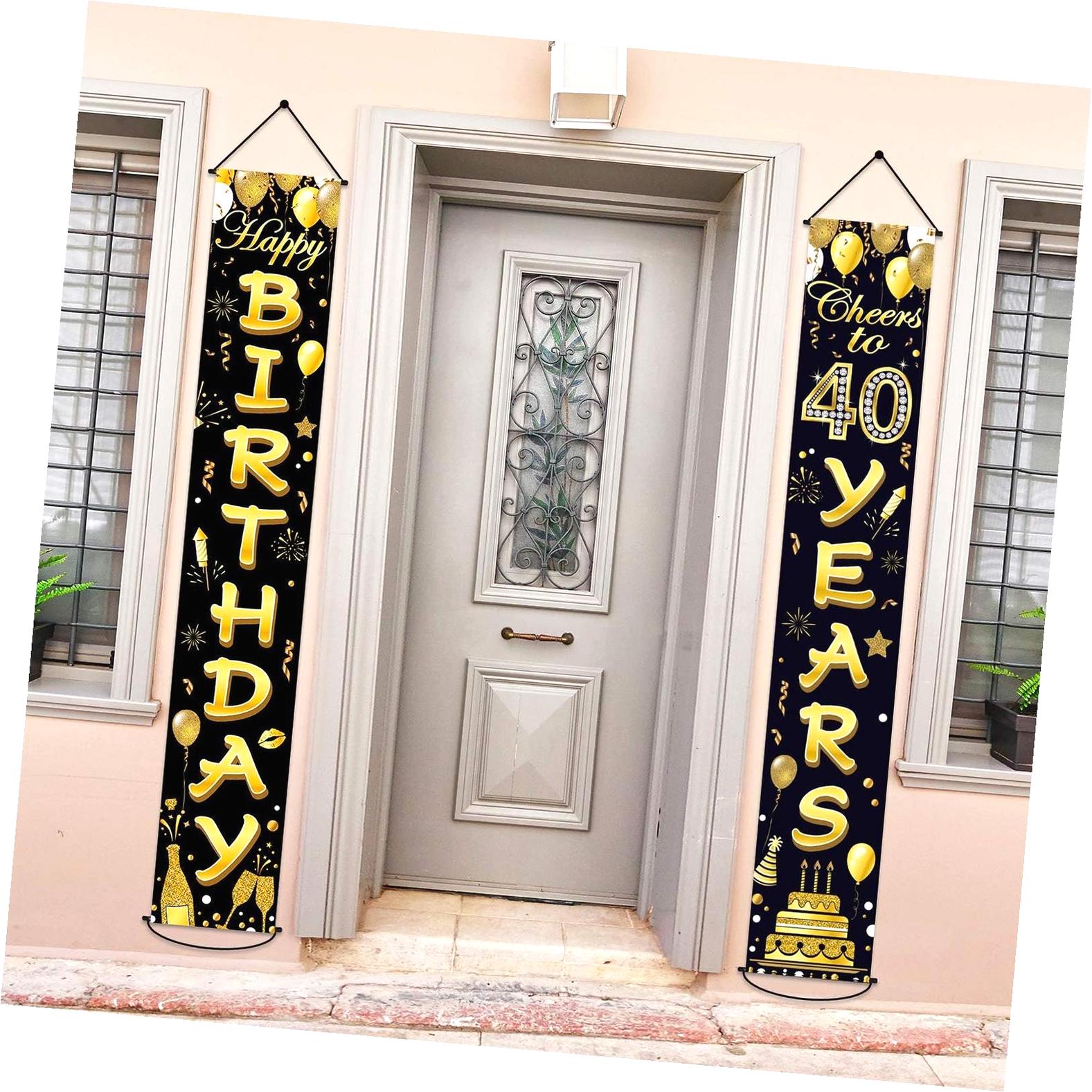 FREEAMG 40th Birthday Celebration Banner Decorations Toast to 40 Years ...