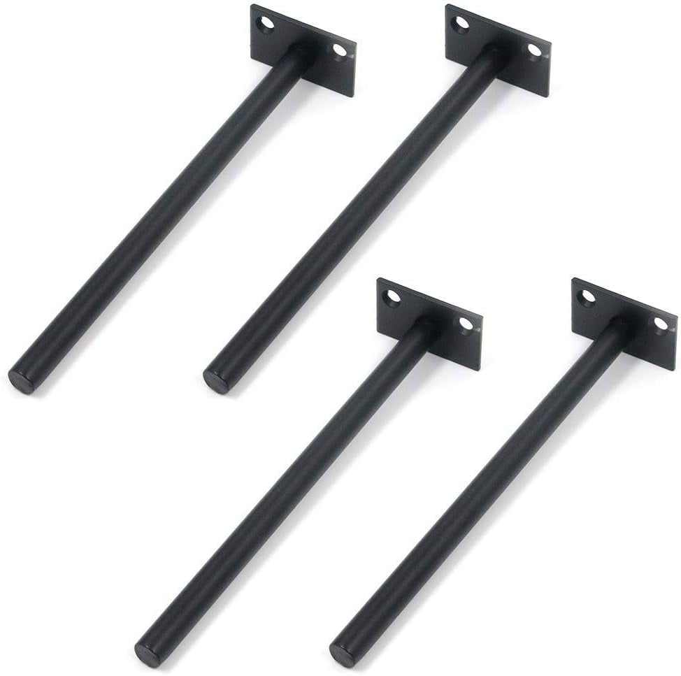 FREEAMG 4PCS Black Floating Shelf Brackets Blind Hidden Bracket Steel ...
