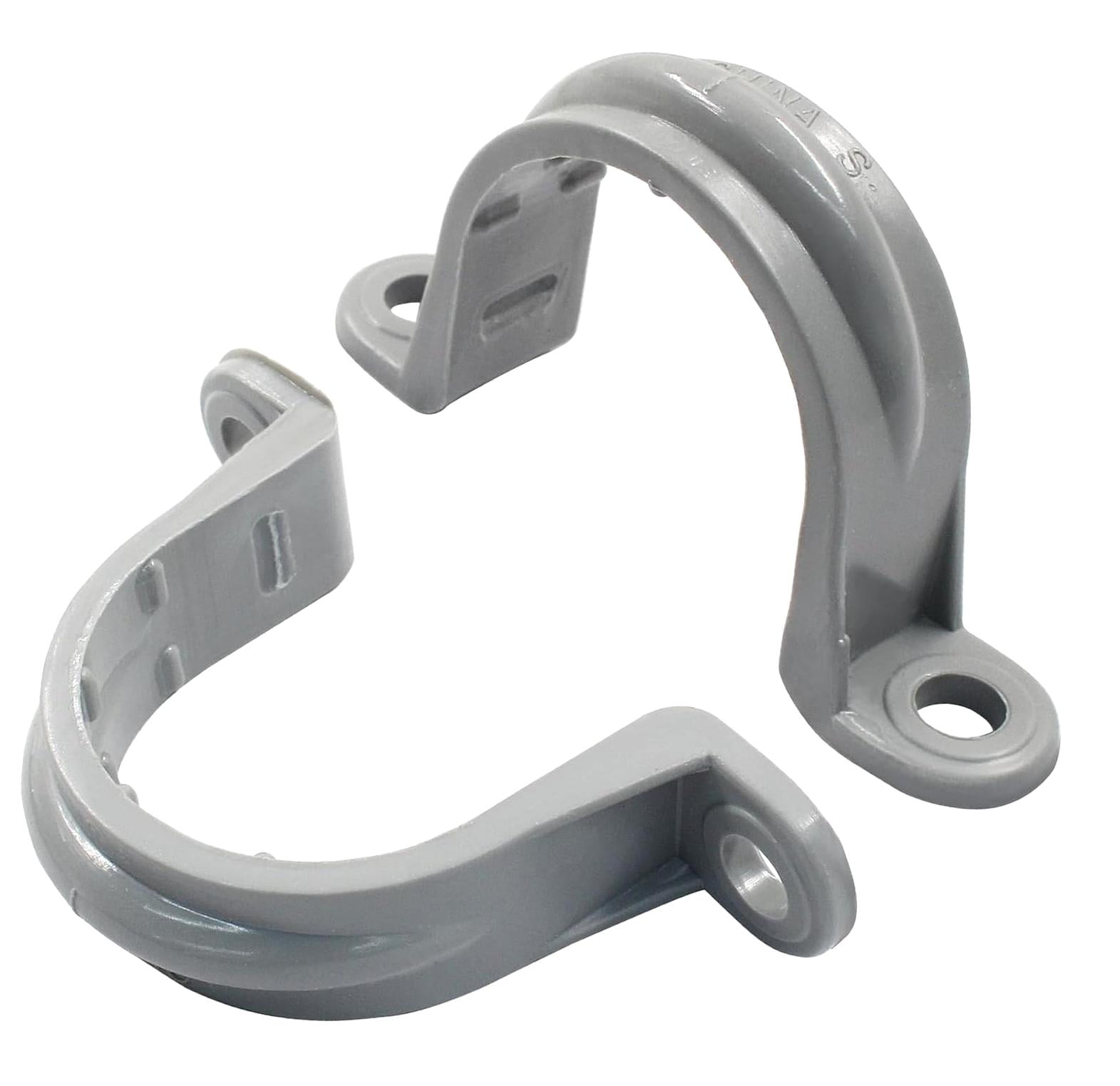 FREEAMG 50 Pieces Gray 1 Inch PVC Pipe Straps Conduit Clamps, 2-Hole ...