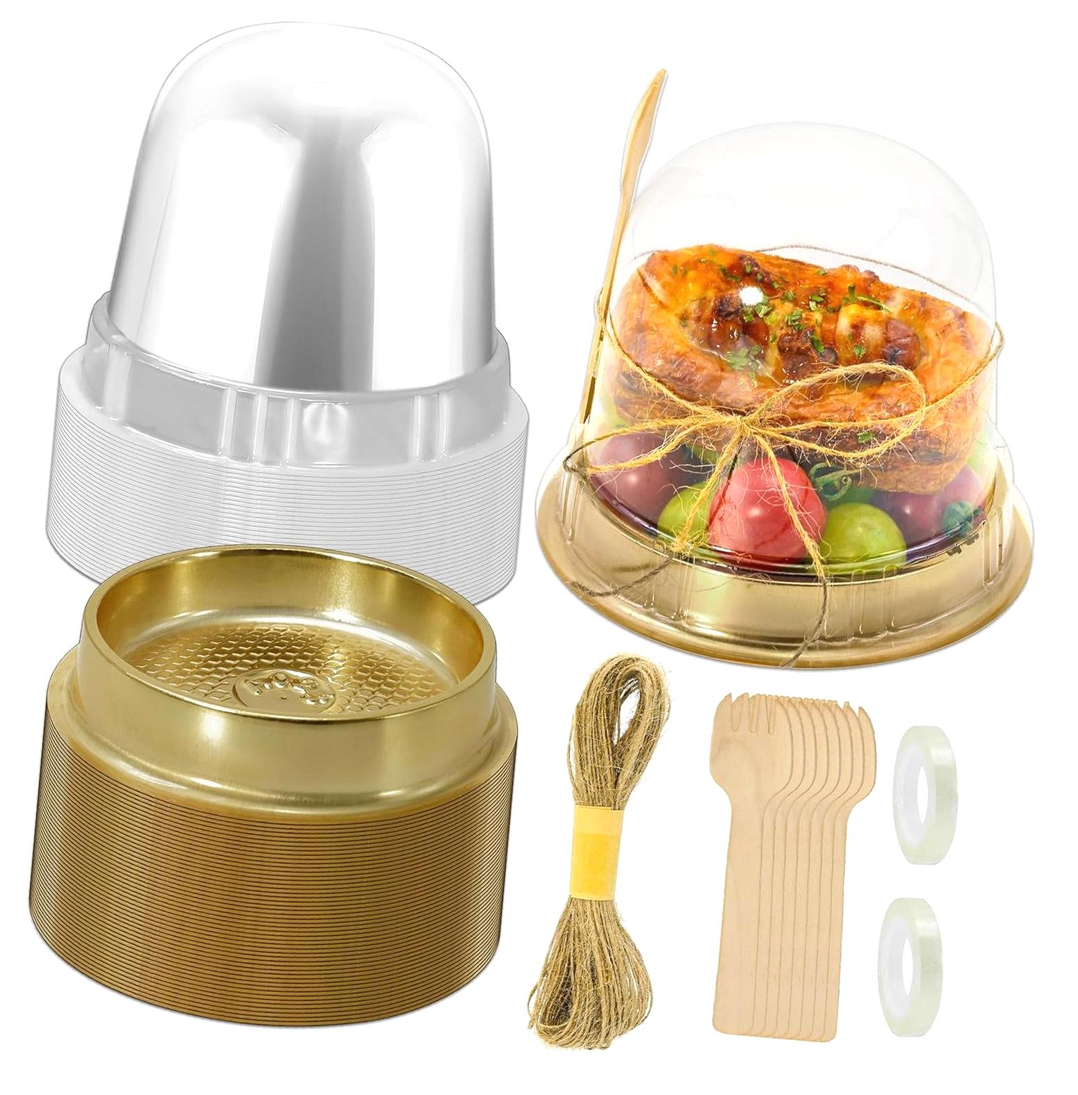 FREEAMG 50 Sets Charcuterie Cups with Lids - Clear Plastic Appetizer ...