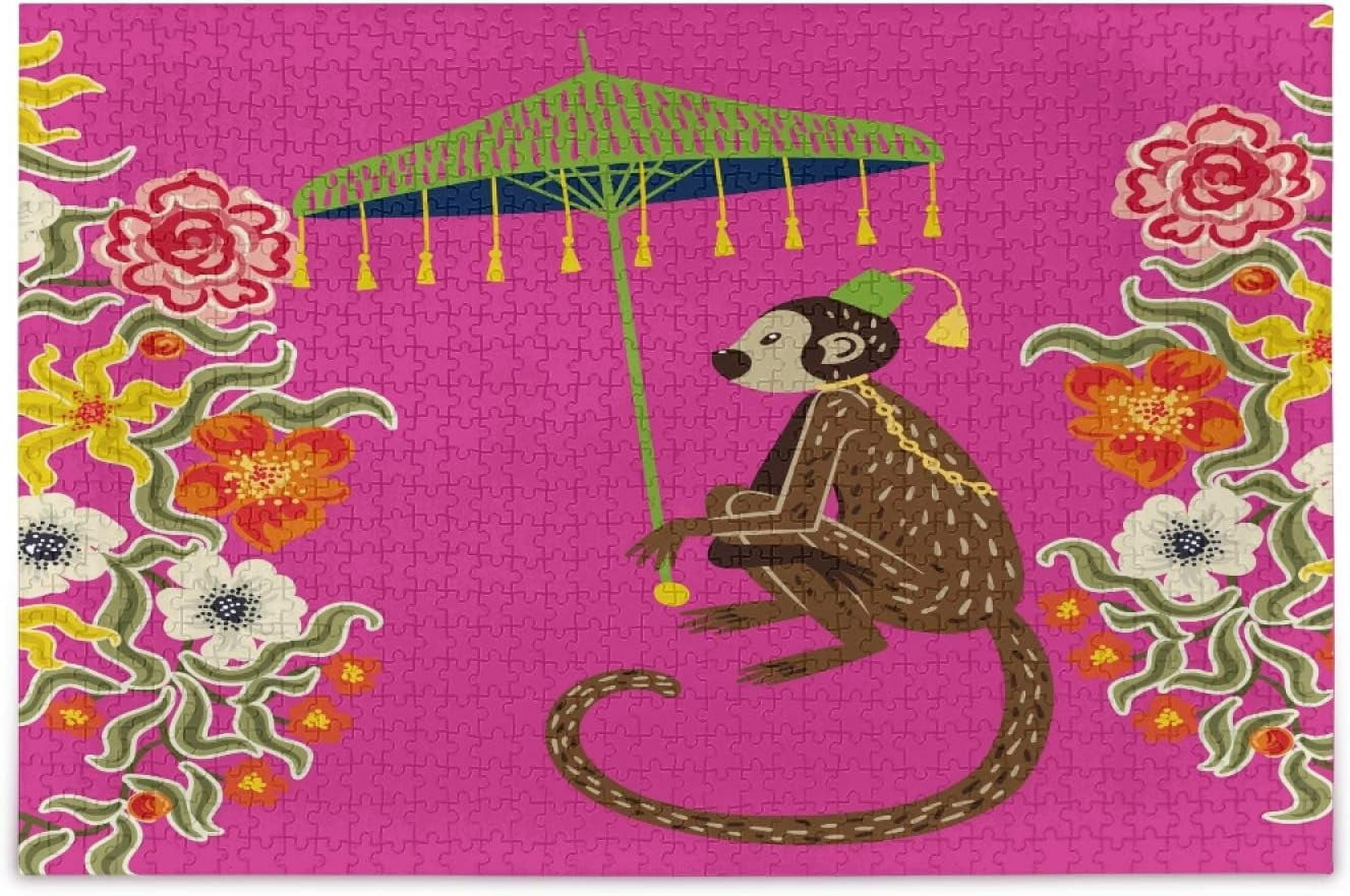 500 Piece Jigsaw Puzzle for Adults Kids, Beautiful Vintage Monkey ...