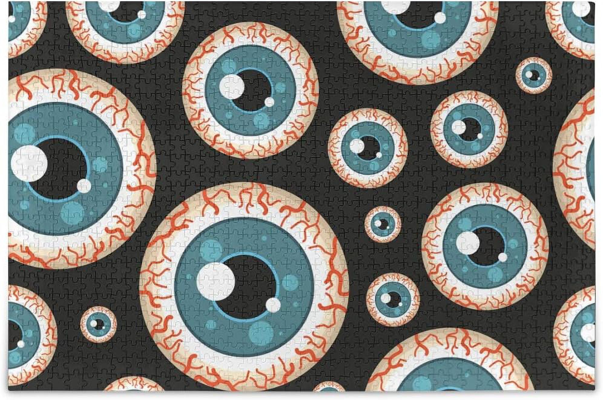 FREEAMG 500 Piece Jigsaw Puzzle for Adults Kids, Creepy Eyeballs Puzzle ...