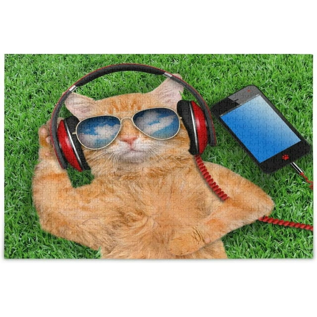 FREEAMG 500 Piece Jigsaw Puzzle for Adults Kids, Funny Cat Puzzle ...