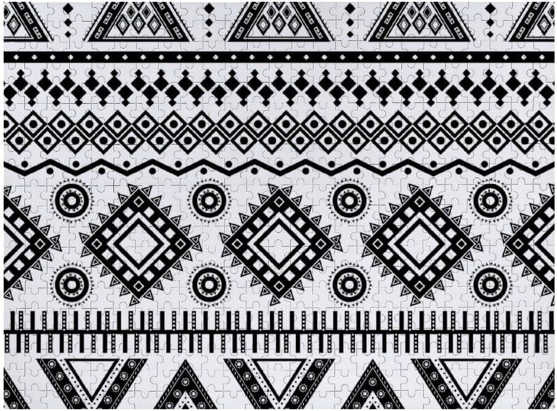 FREEAMG 500 Piece Jigsaw Puzzle for Kids Adults - Aztec Tribal Pattern ...
