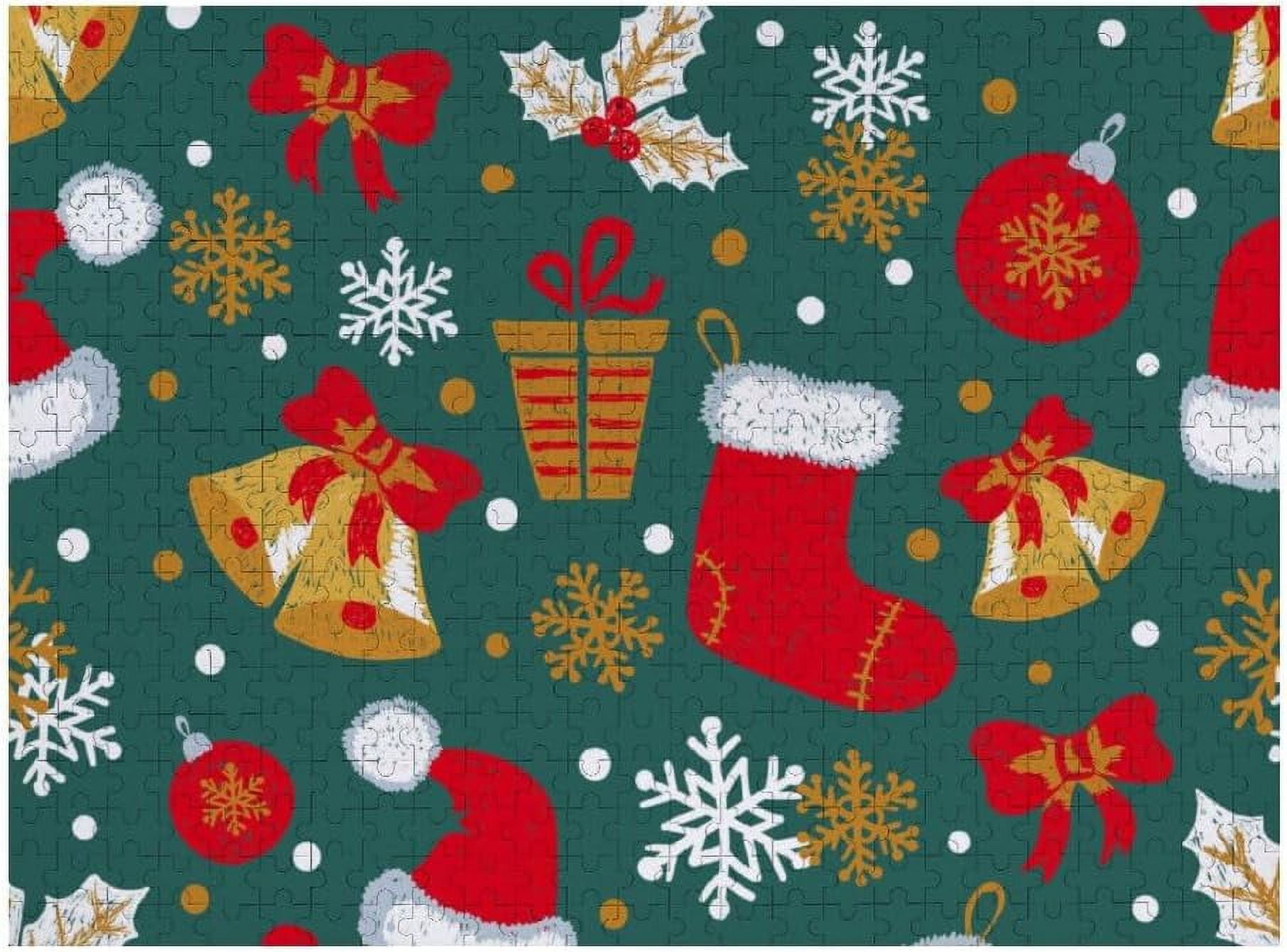 FREEAMG 500 Piece Jigsaw Puzzle for Kids Adults - Christmas Doodle ...