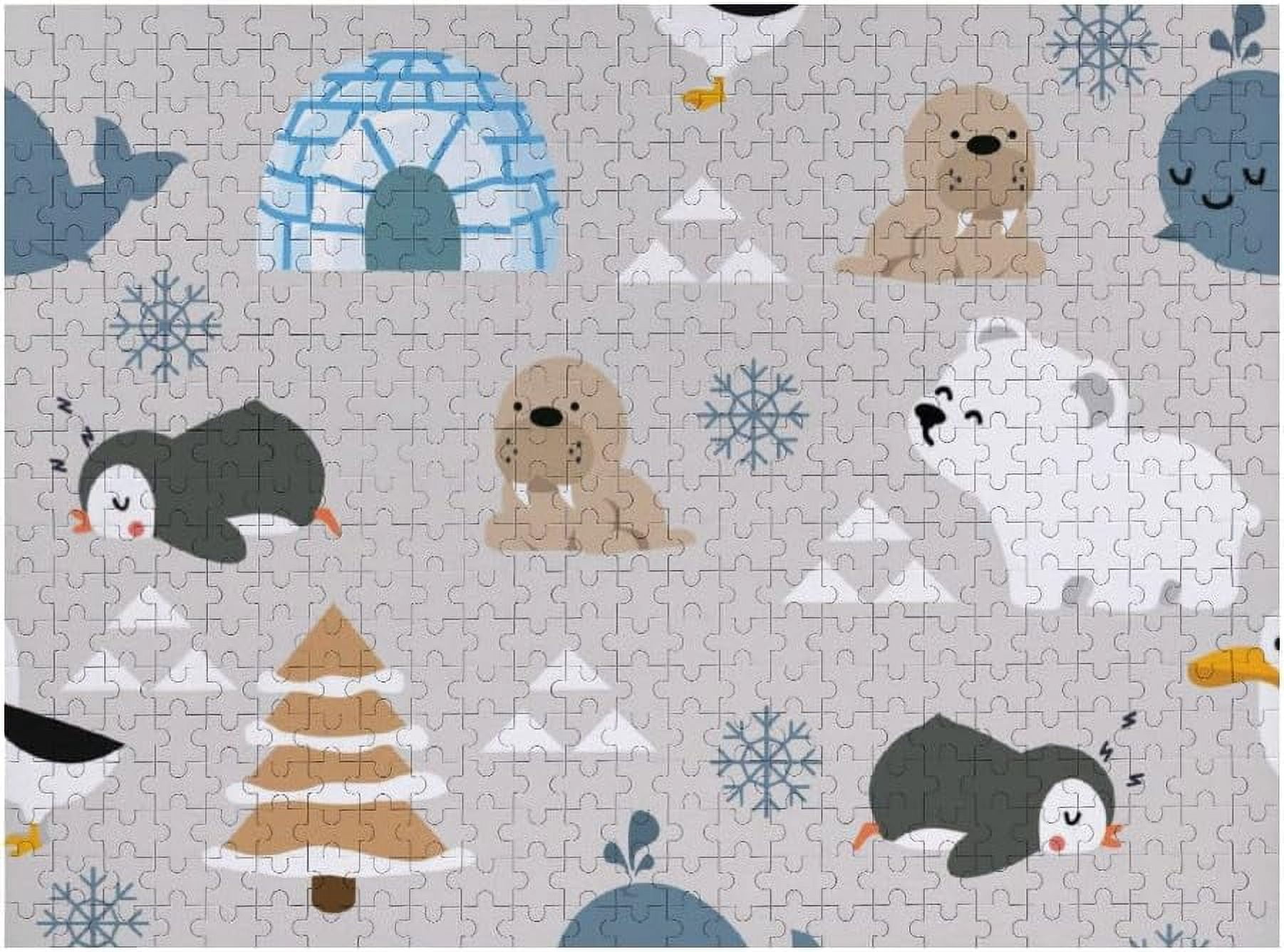 FREEAMG 500 Piece Jigsaw Puzzle for Kids Adults - Cute Animal Arctic ...