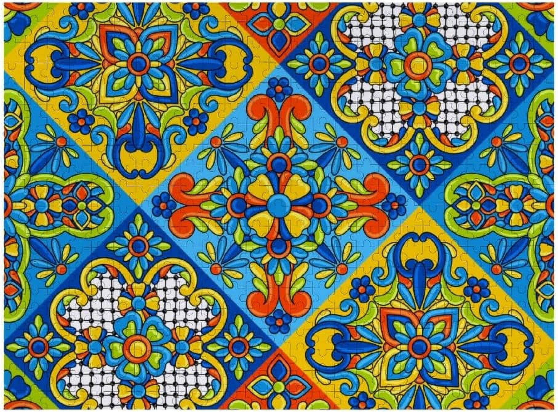 FREEAMG 500 Piece Jigsaw Puzzle for Kids Adults - Mexican Talavera ...