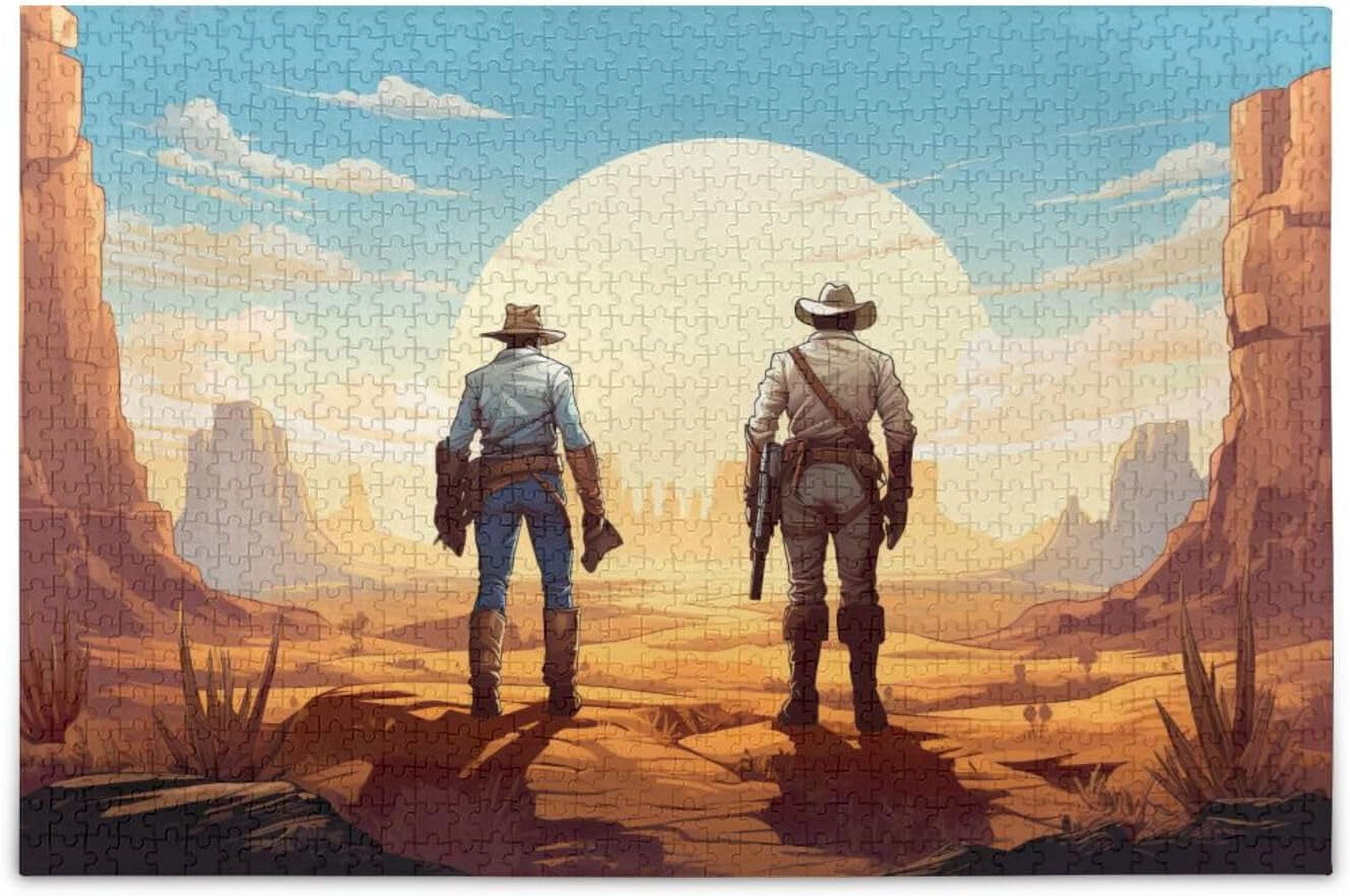 FREEAMG 500 Pieces American Western Cowboy Jigsaw Puzzle for Adults ...