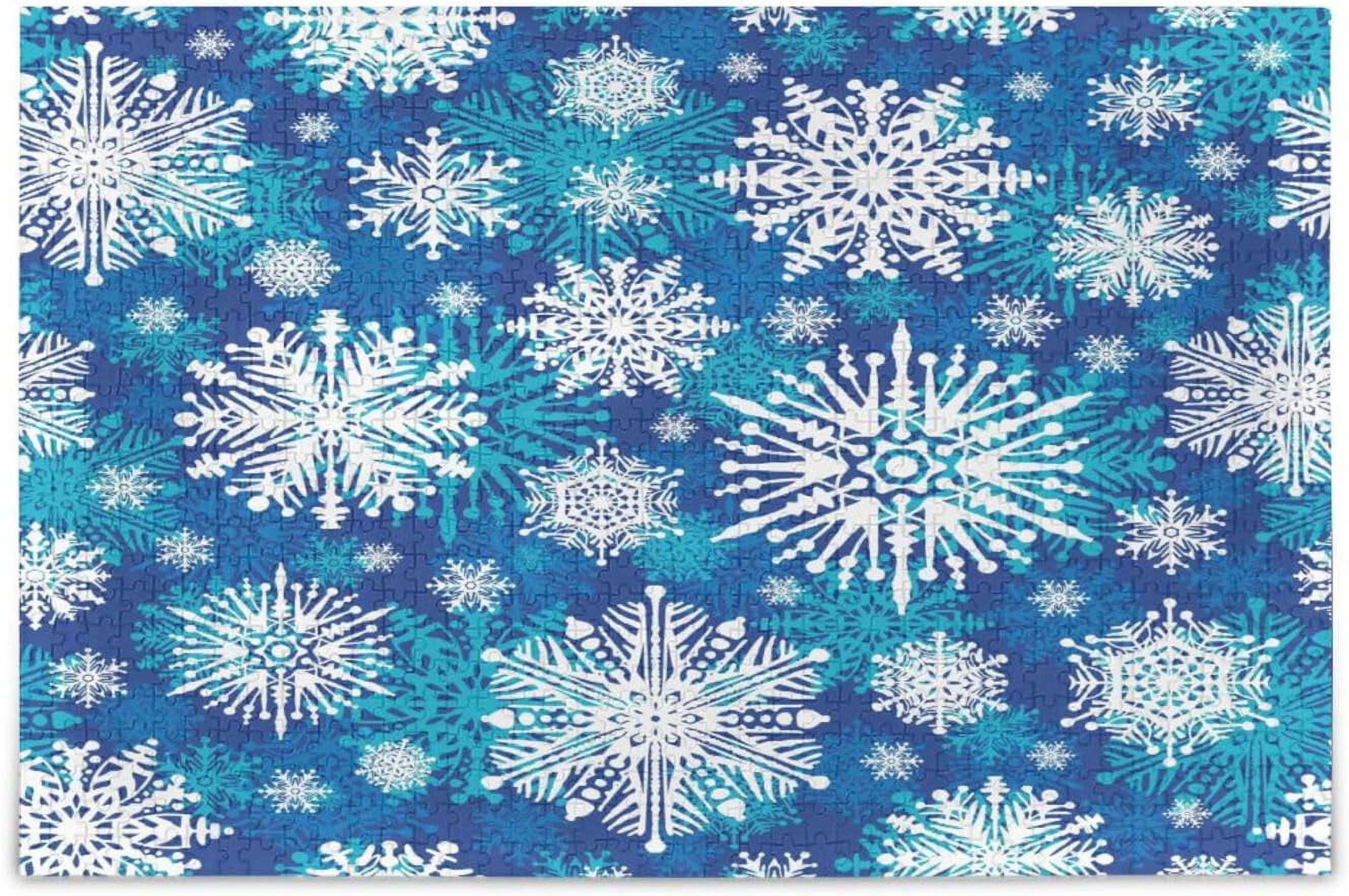 FREEAMG 500 Pieces Beautiful Christmas Snowflakes Jigsaw Puzzle for ...