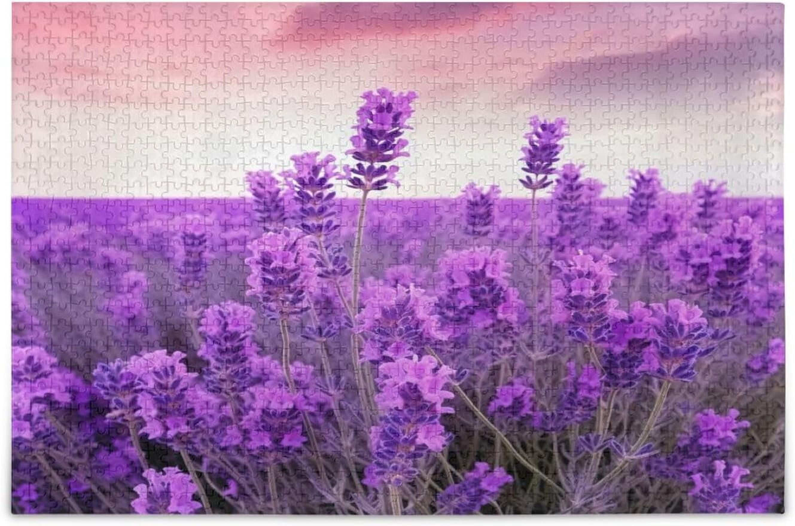 FREEAMG 500 Pieces Beautiful Purple Lavender Jigsaw Puzzle for Adults ...